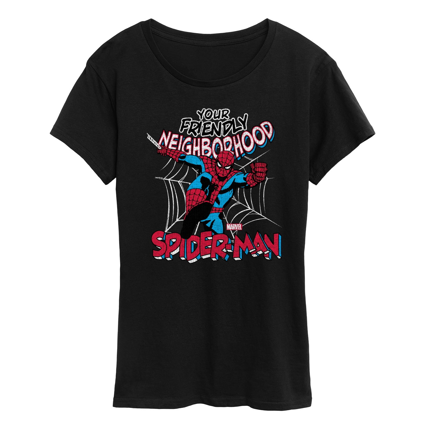 Marvel Spider-Man - Friendly Neighborhood - Ladies Short Sleeve Graphic ...