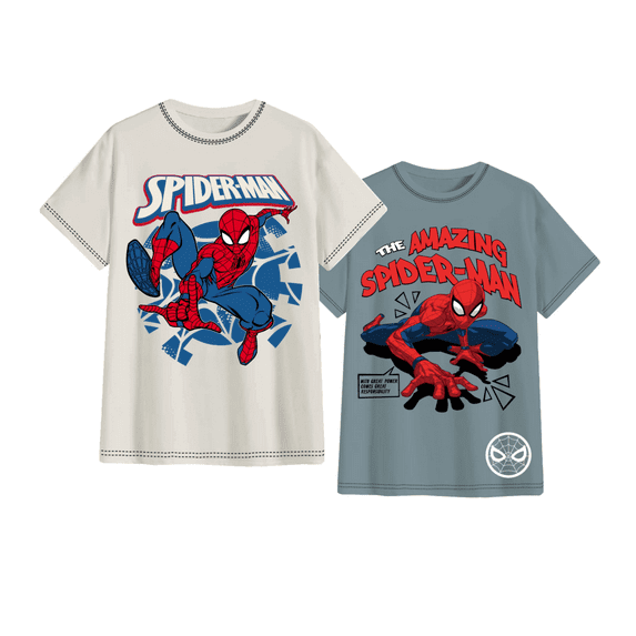 Marvel Spider-Man Graphic Short Sleeve T-Shirt Set, Little & Big Boys ...