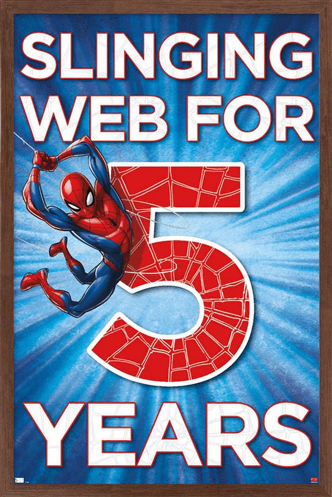 Marvel Spider-Man - Happy 5th Birthday Wall Poster, 22.375" x 34 ...