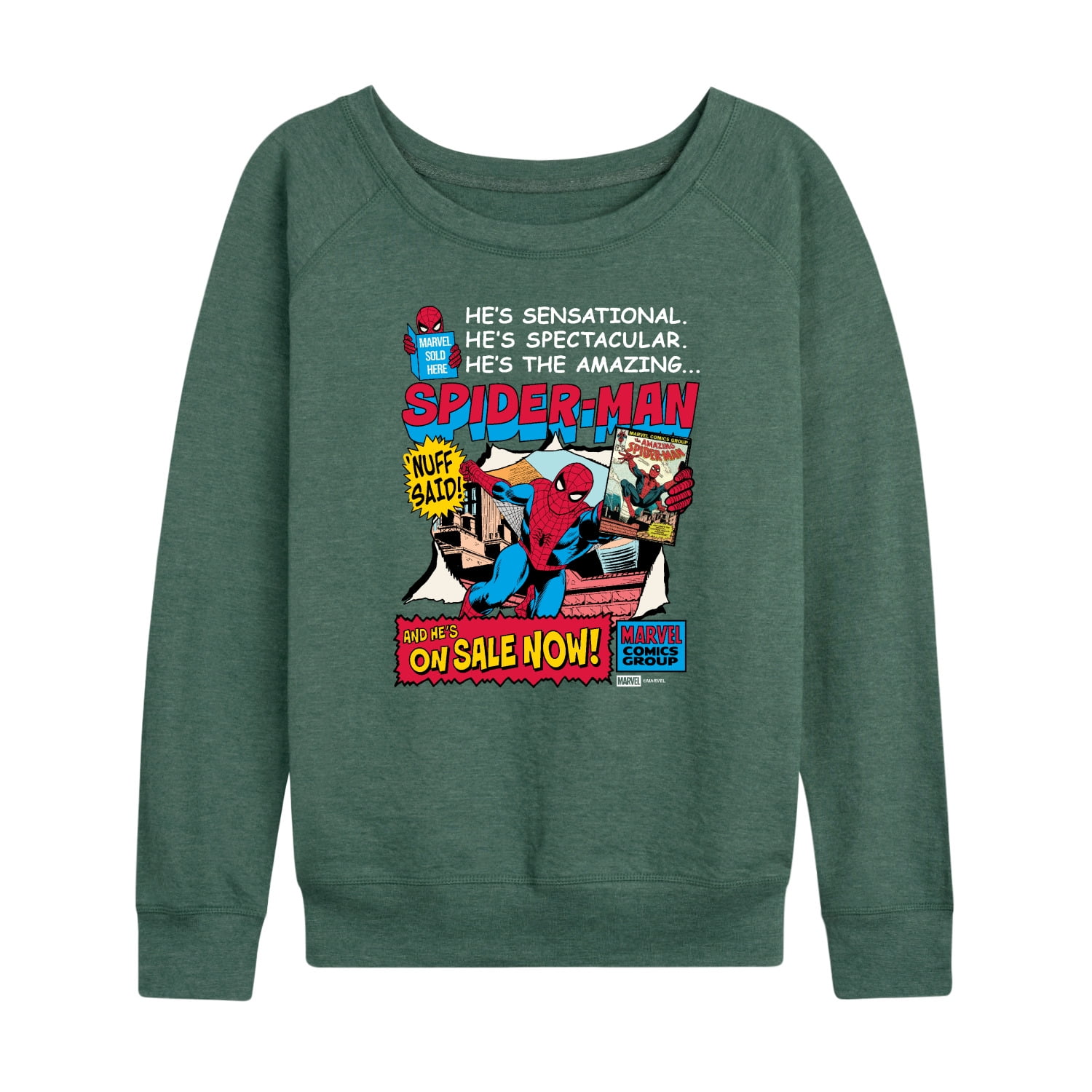 Marvel - Spider-Man He's Sensational Comic - Women's French Terry Long ...