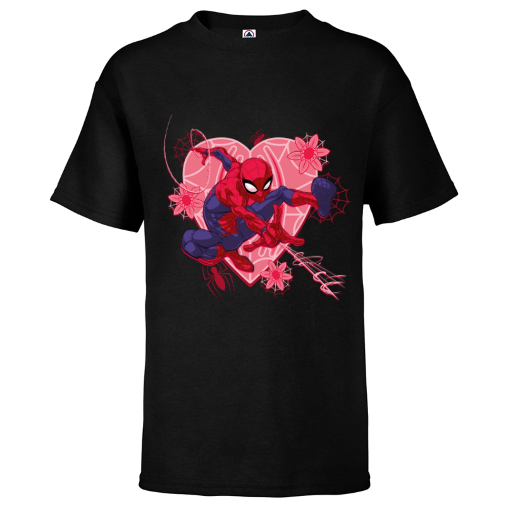 Marvel Spider-Man Hearts and Flowers Valentine's Day - Short Sleeve T ...