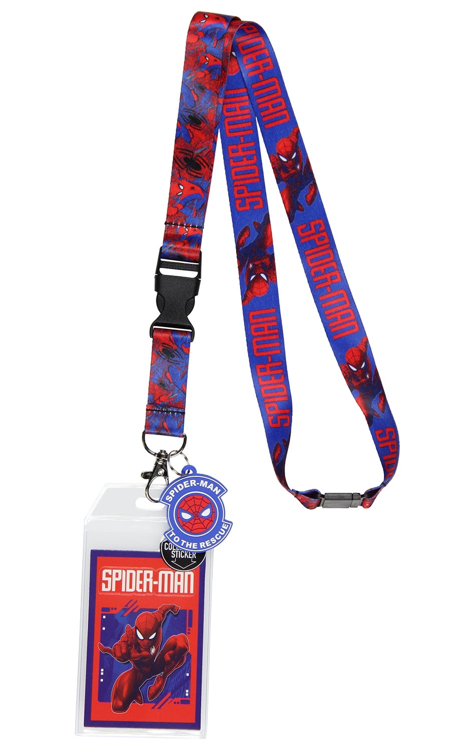 Marvel Spider-Man ID Badge Holder Lanyard with Rubber Pendant and ...