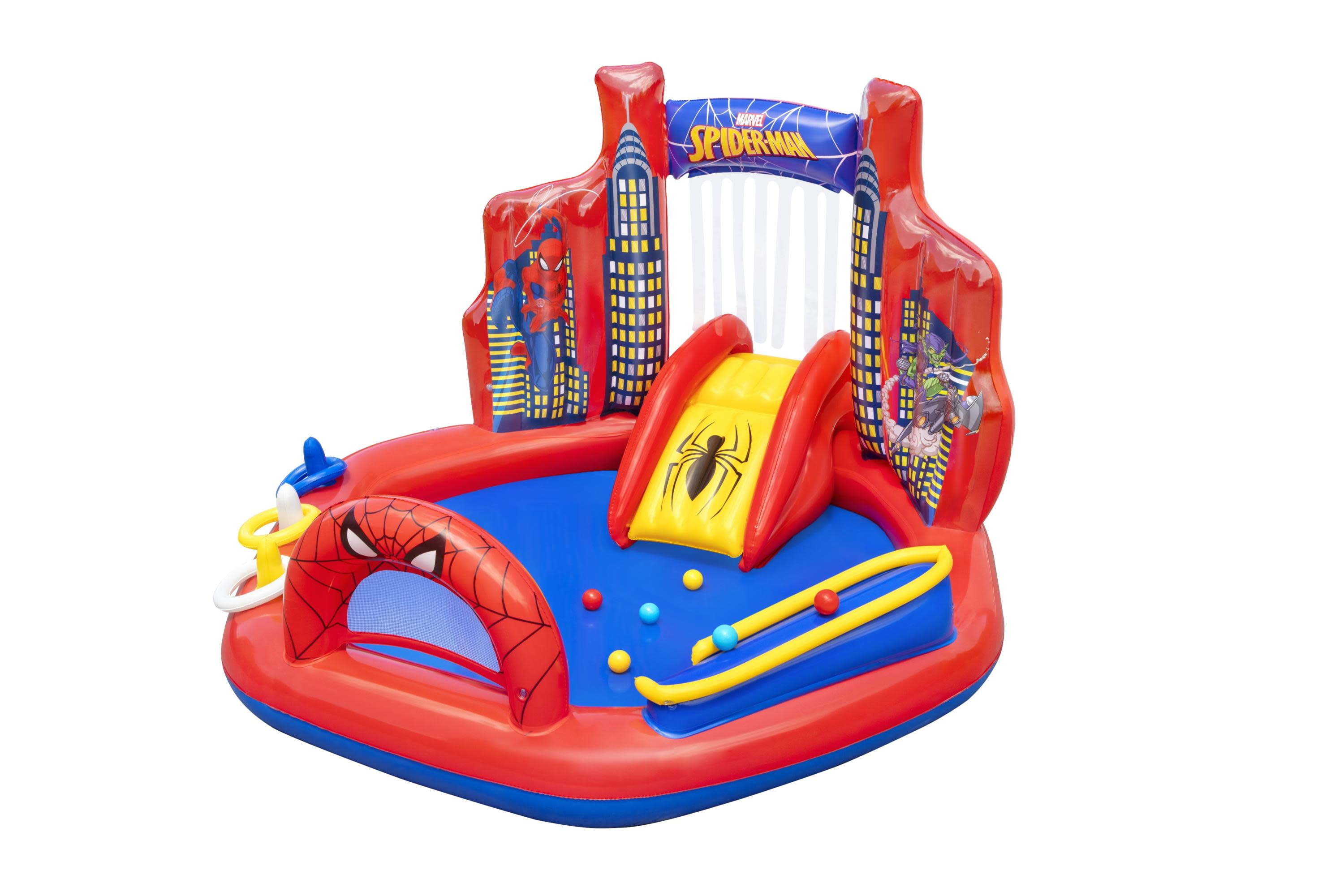 Spider-Man Inflatable Water Play Center - Kids Splash Slide - Walmart.com