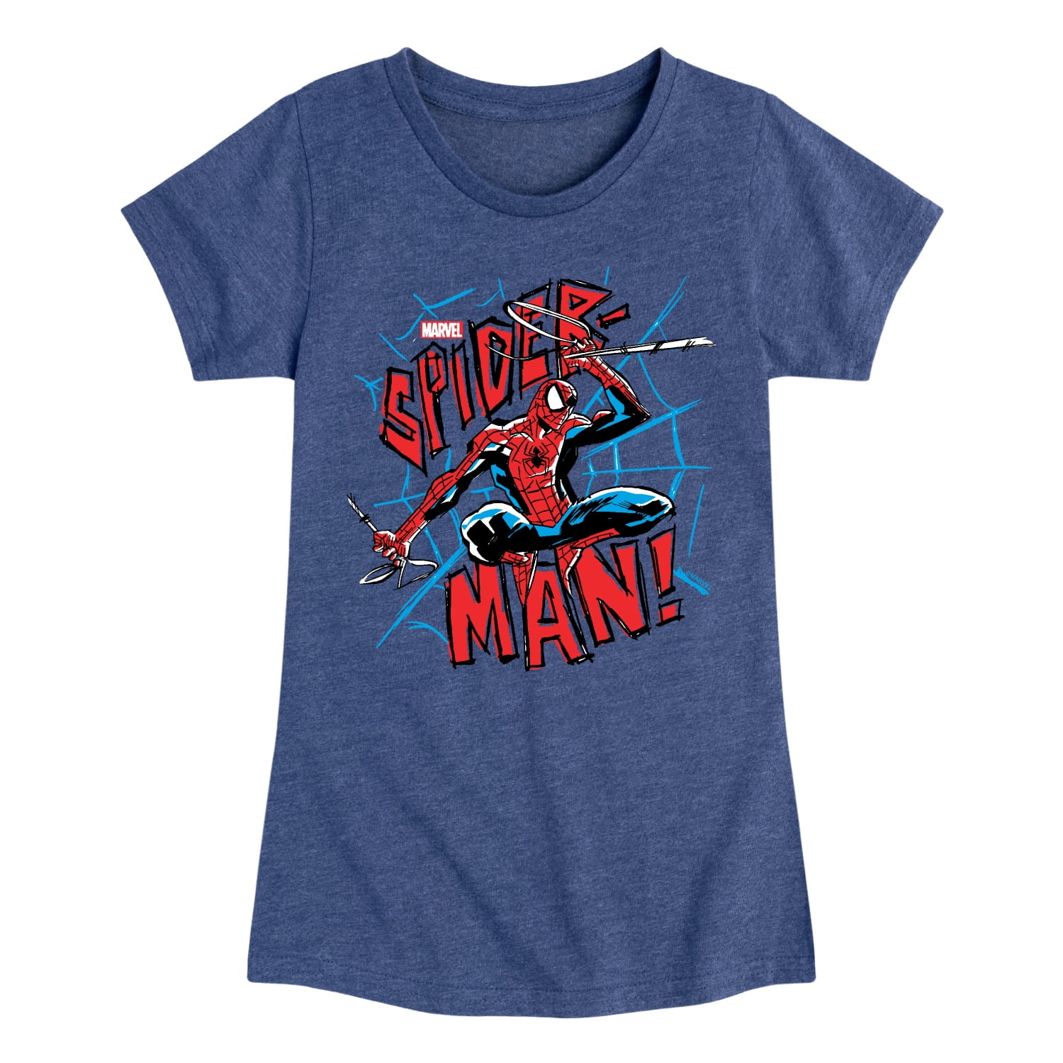 Marvel Spider-Man - Ink - Toddler And Youth Girls Fitted Short Sleeve ...