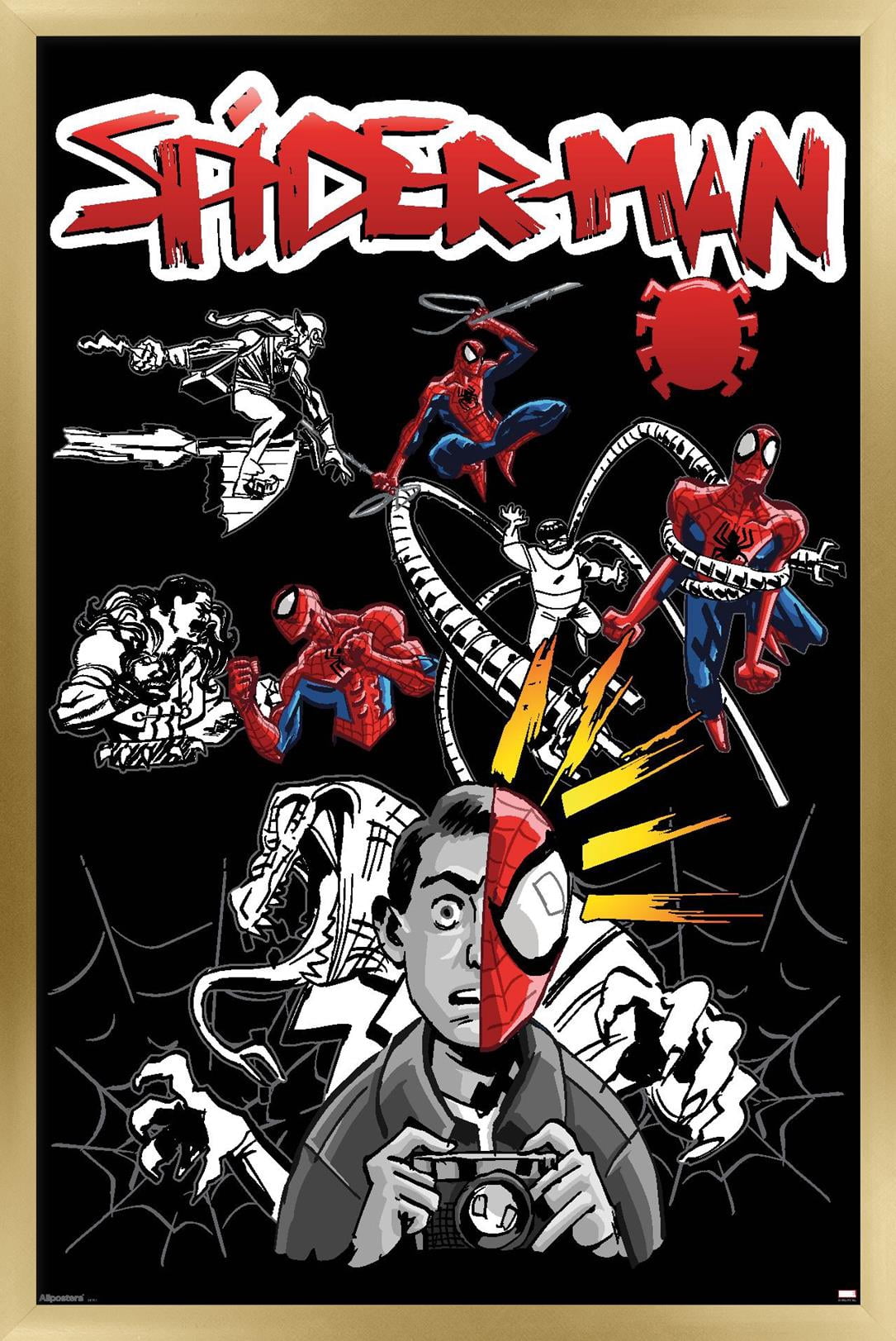 Marvel Spider-Man: Inked - Spider-Sense Wall Poster, 22.375" x 34 ...