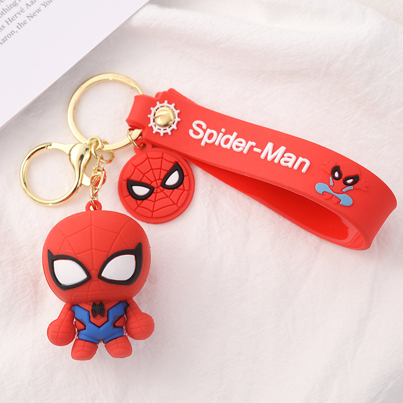 Marvel Spider-Man Keychain Silicone Pendant Doll Pendant Cartoon Good ...