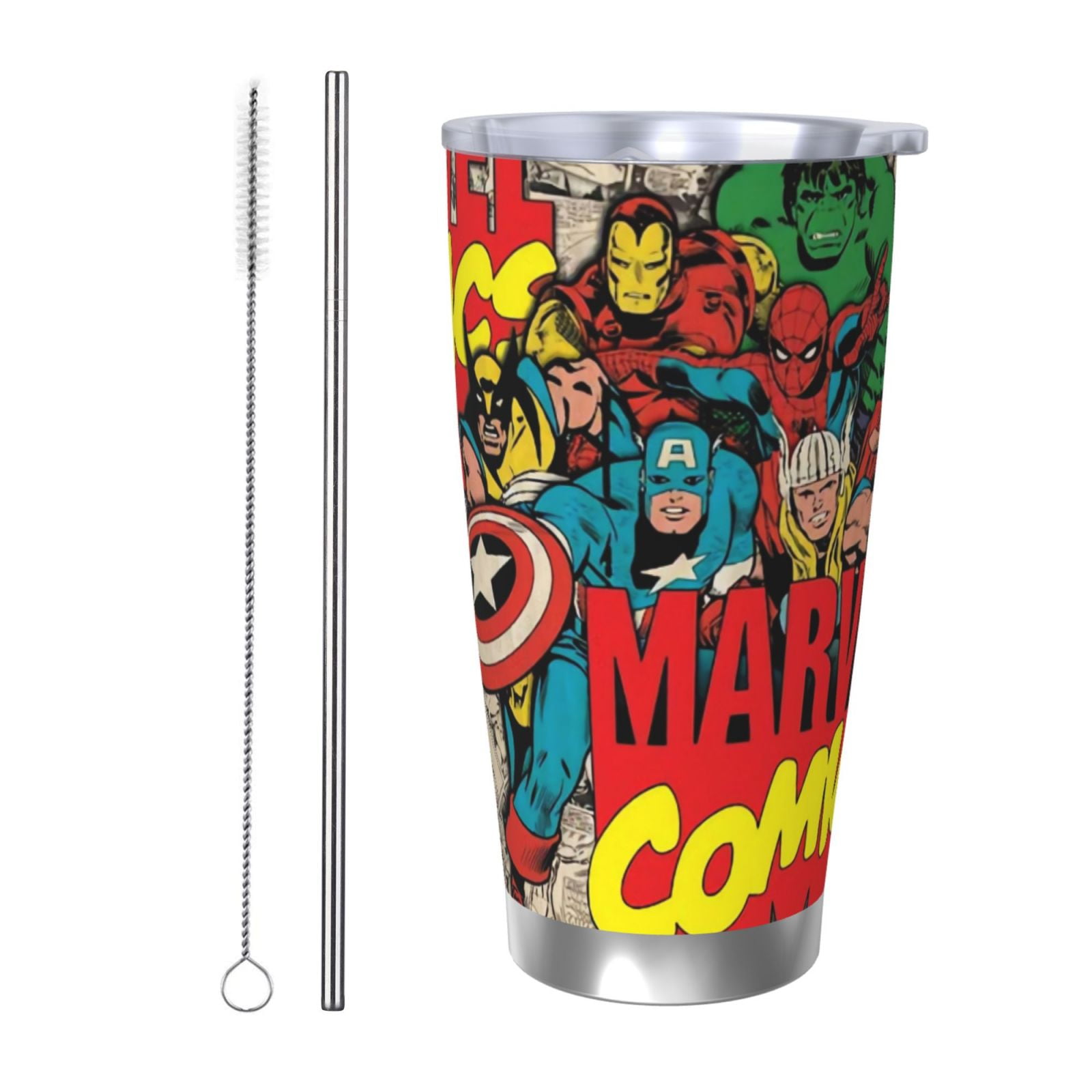 Marvel-Spider-Man Kids Water Bottle with Straw Lid,Insulated Stainless ...