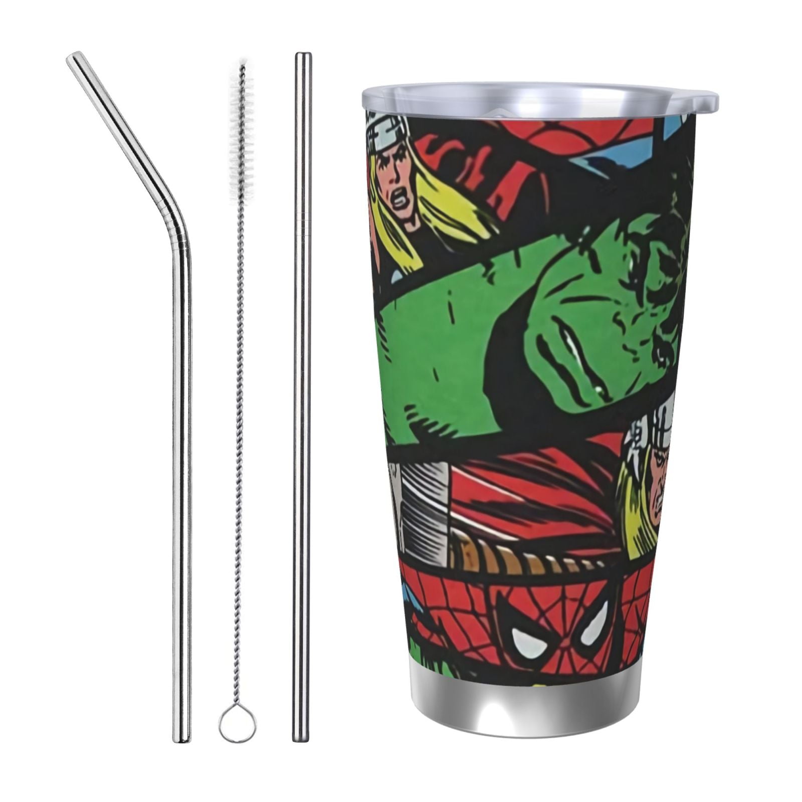 Marvel-Spider-Man Kids Water Bottle with Straw Lid,Insulated Stainless ...