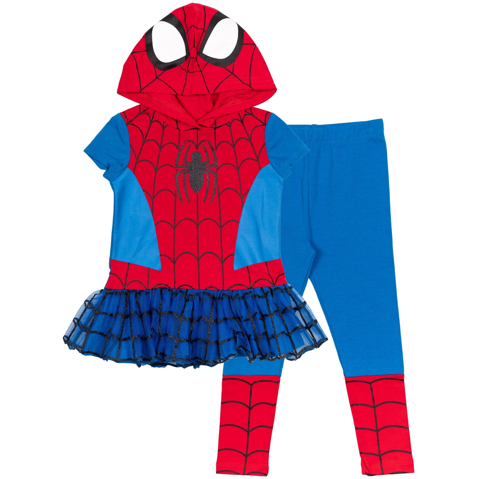 Marvel Spider-Man Little Girls Peplum T-Shirt and Leggings Outfit Set ...