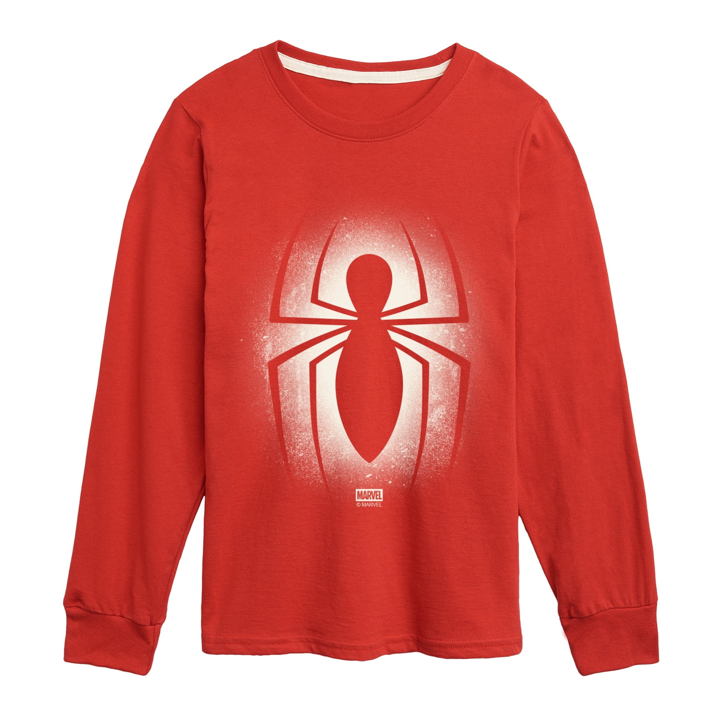 Marvel - Spider-Man Logo Graffiti - Youth Long Sleeve Graphic T-Shirt ...