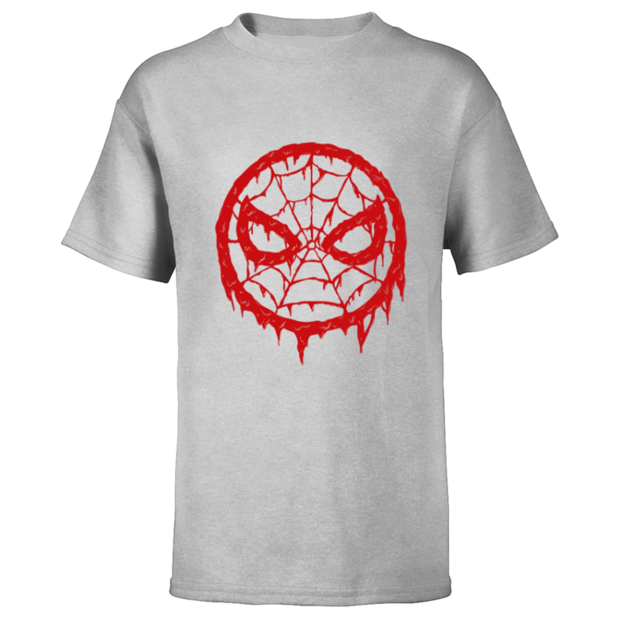 Marvel Spider-Man Mask Logo Melting Paint Drip - Short Sleeve T-Shirt ...