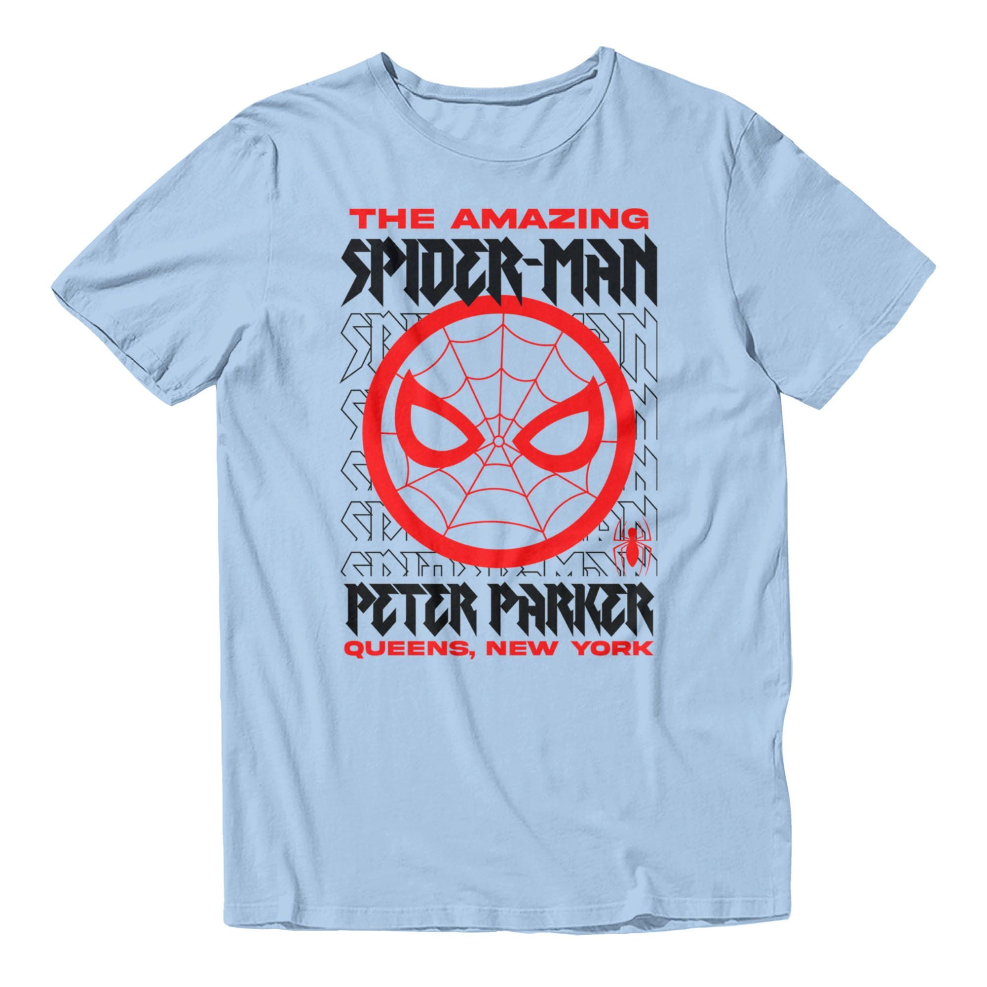 Marvel Spider-Man Mask Peter Parker Queens New York Men's T Shirt ...