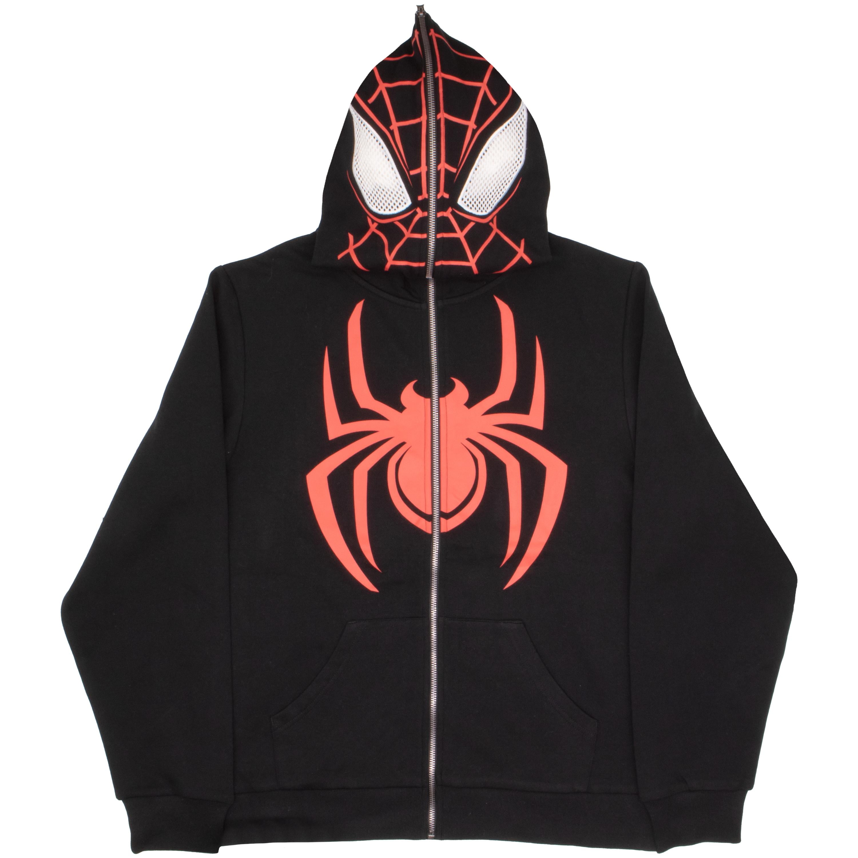 Marvel Spider-Man Mens Full Zip-Up Cosplay Hoodie SpiderMan Emblem ...