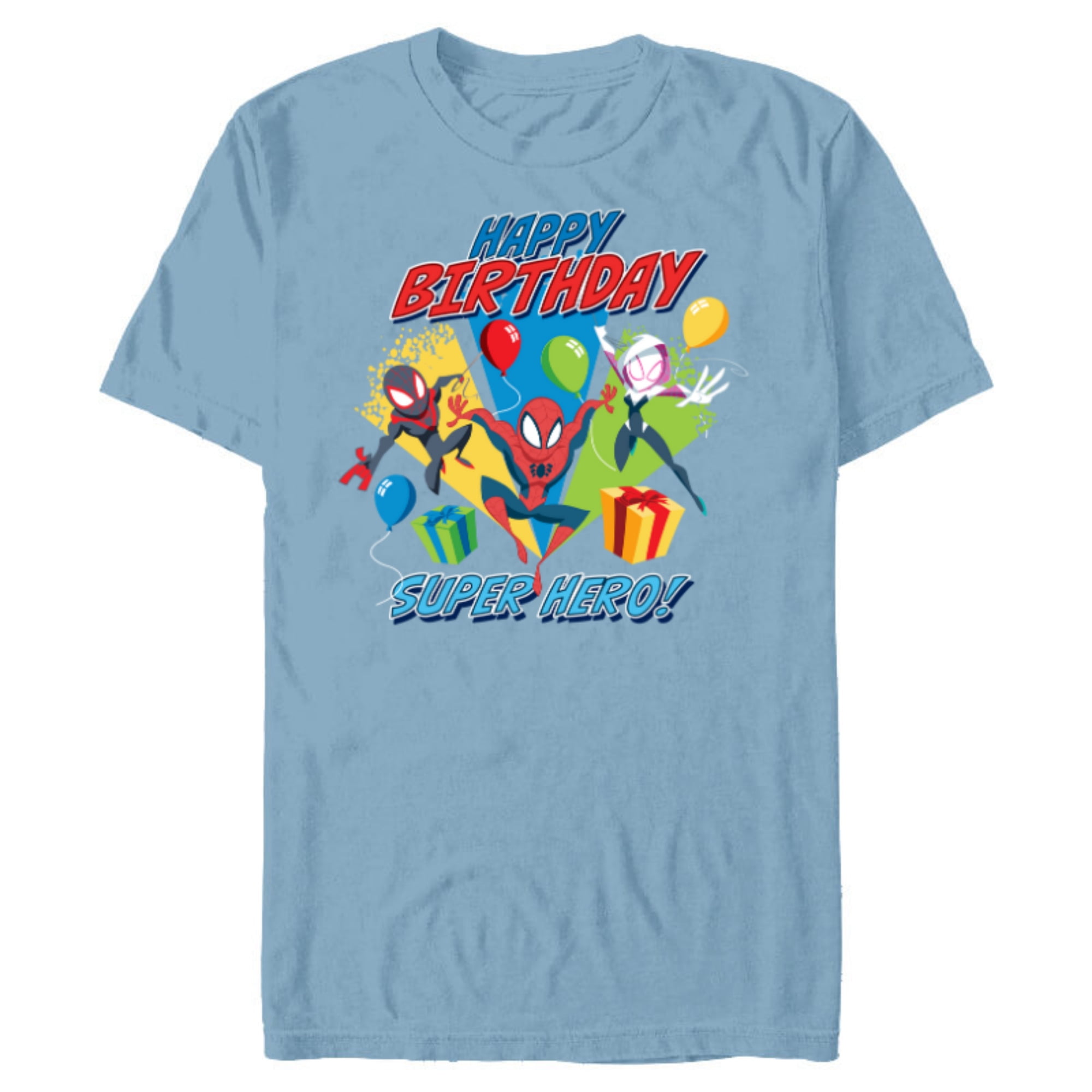 Marvel Spider-Man Miles Gwen Happy Birthday Super Hero! - Short Sleeve ...