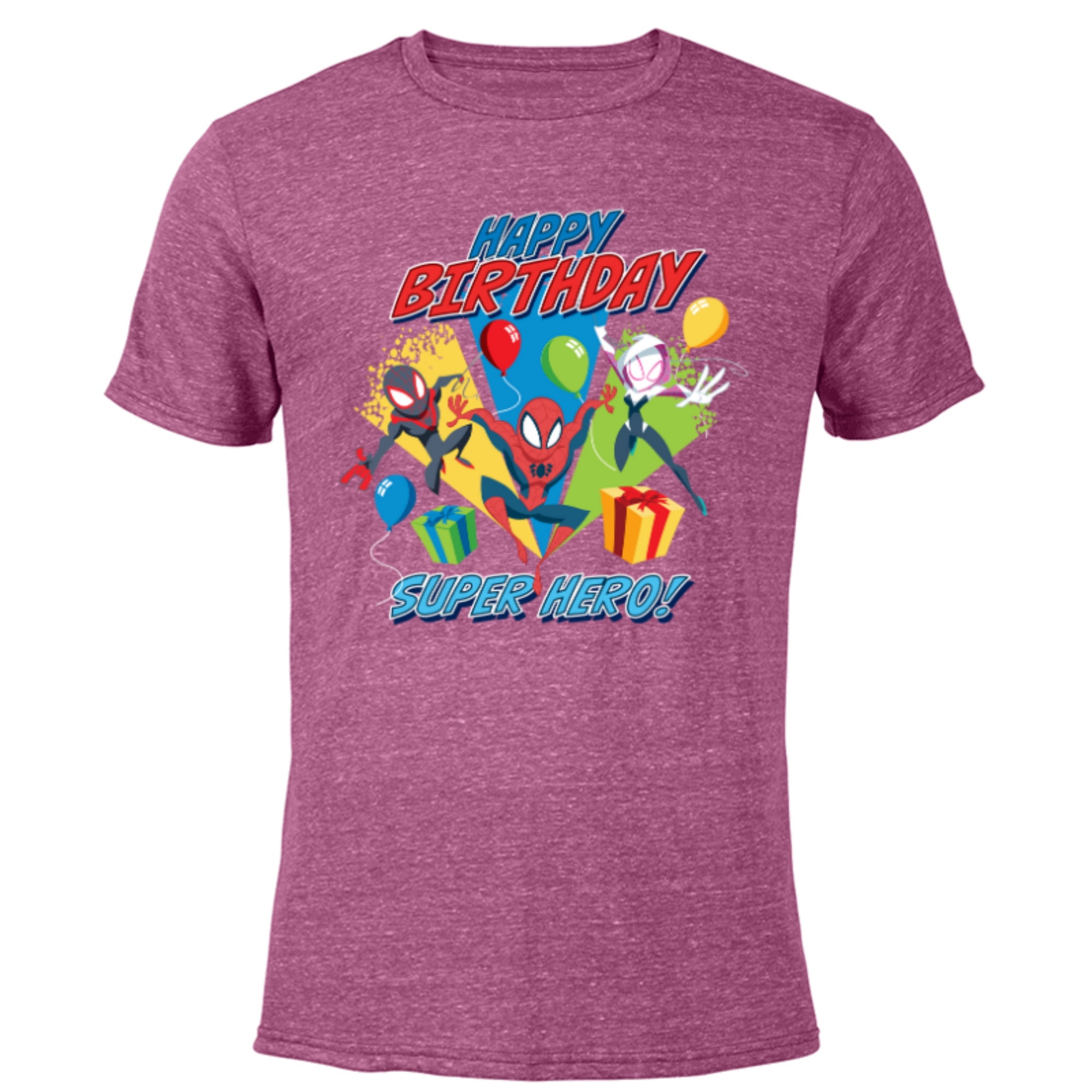Marvel Spider-Man Miles Gwen Happy Birthday Super Hero! - Short Sleeve ...