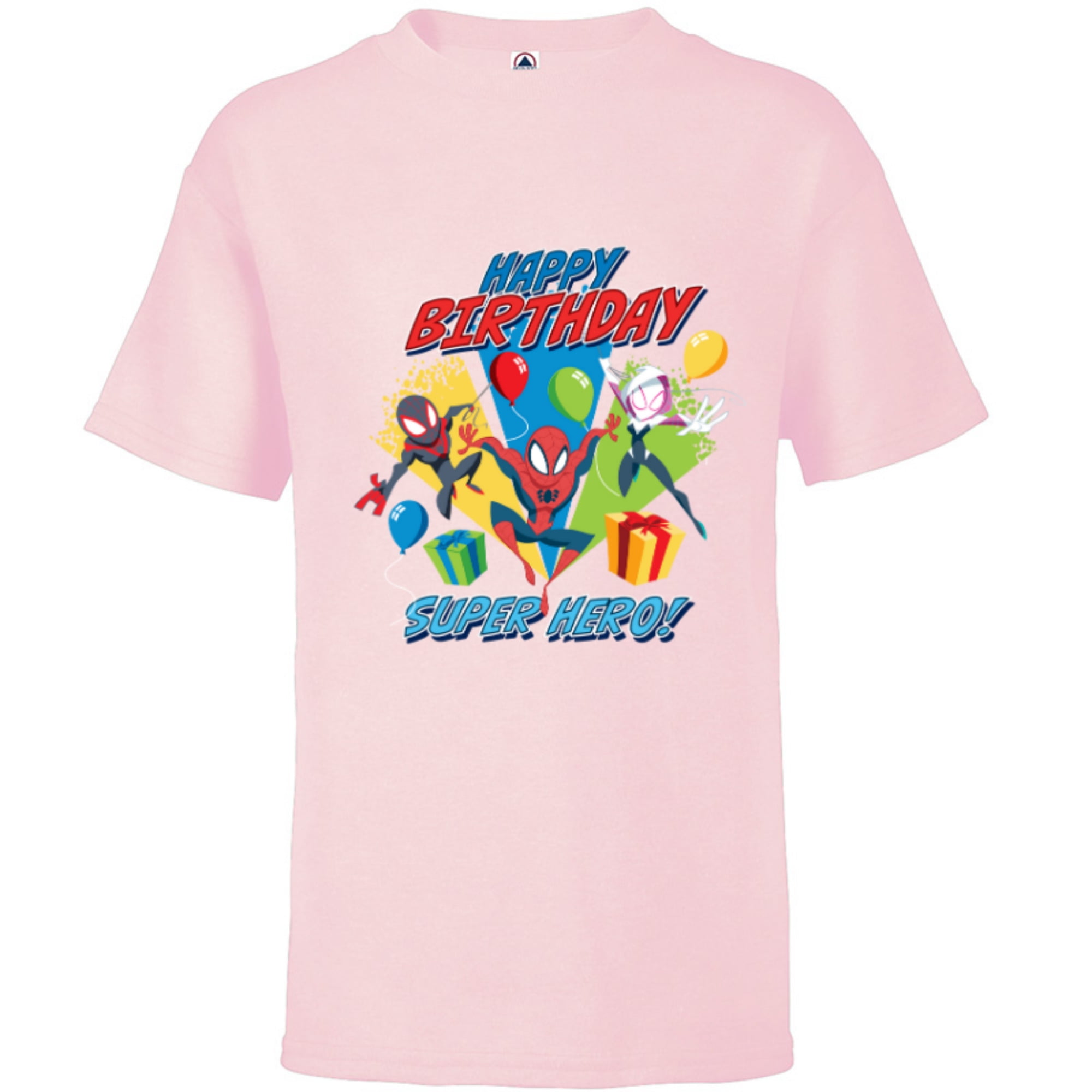 Marvel Spider-Man Miles Gwen Happy Birthday Super Hero! - Short Sleeve ...