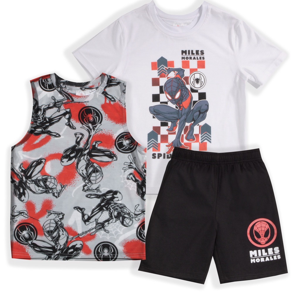 Marvel Spider-Man Miles Morales Boys 3-Piece Set - Short Sleeve T-Shirt ...