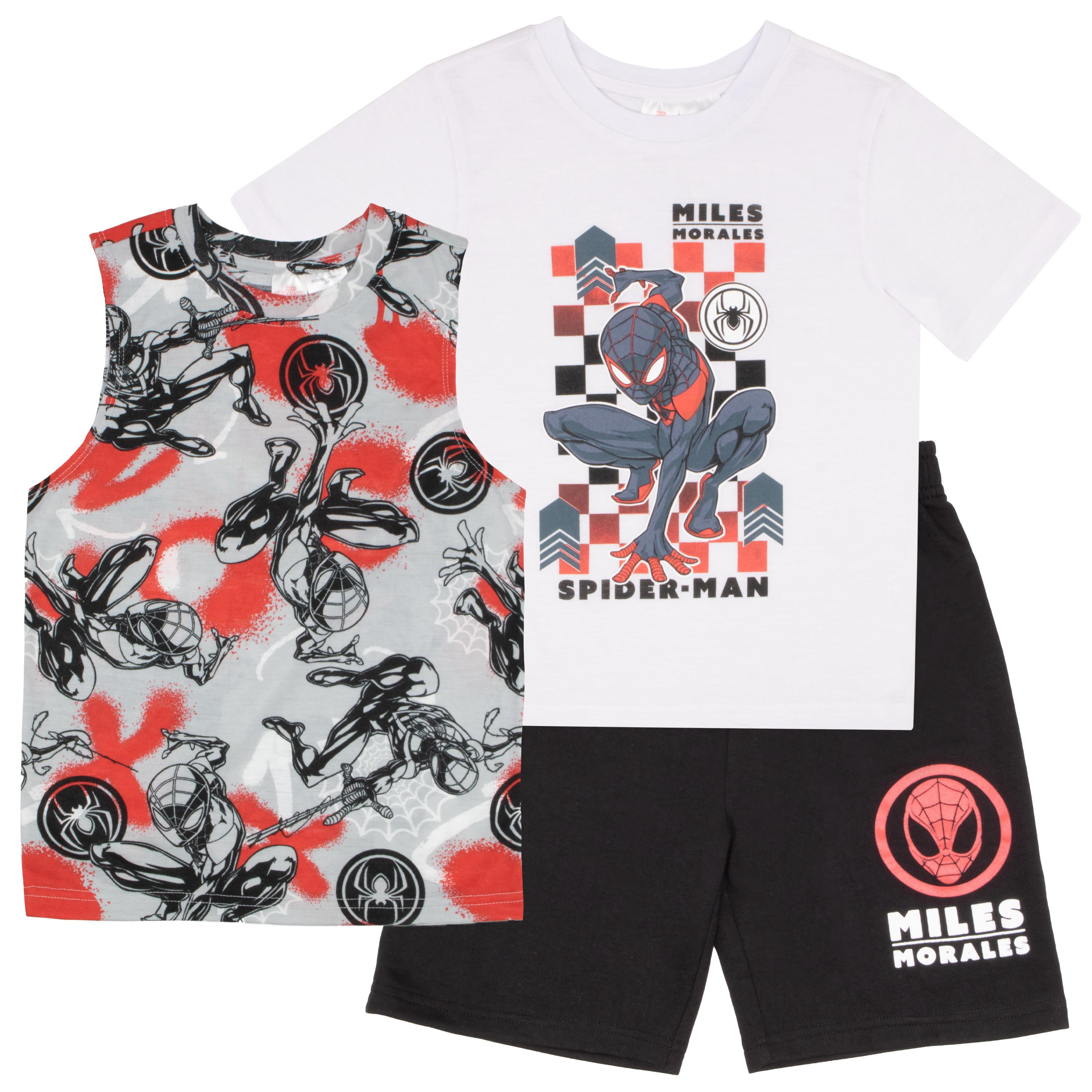 Marvel Spider-Man Miles Morales Boys 3-Piece Set - Short Sleeve T-Shirt ...