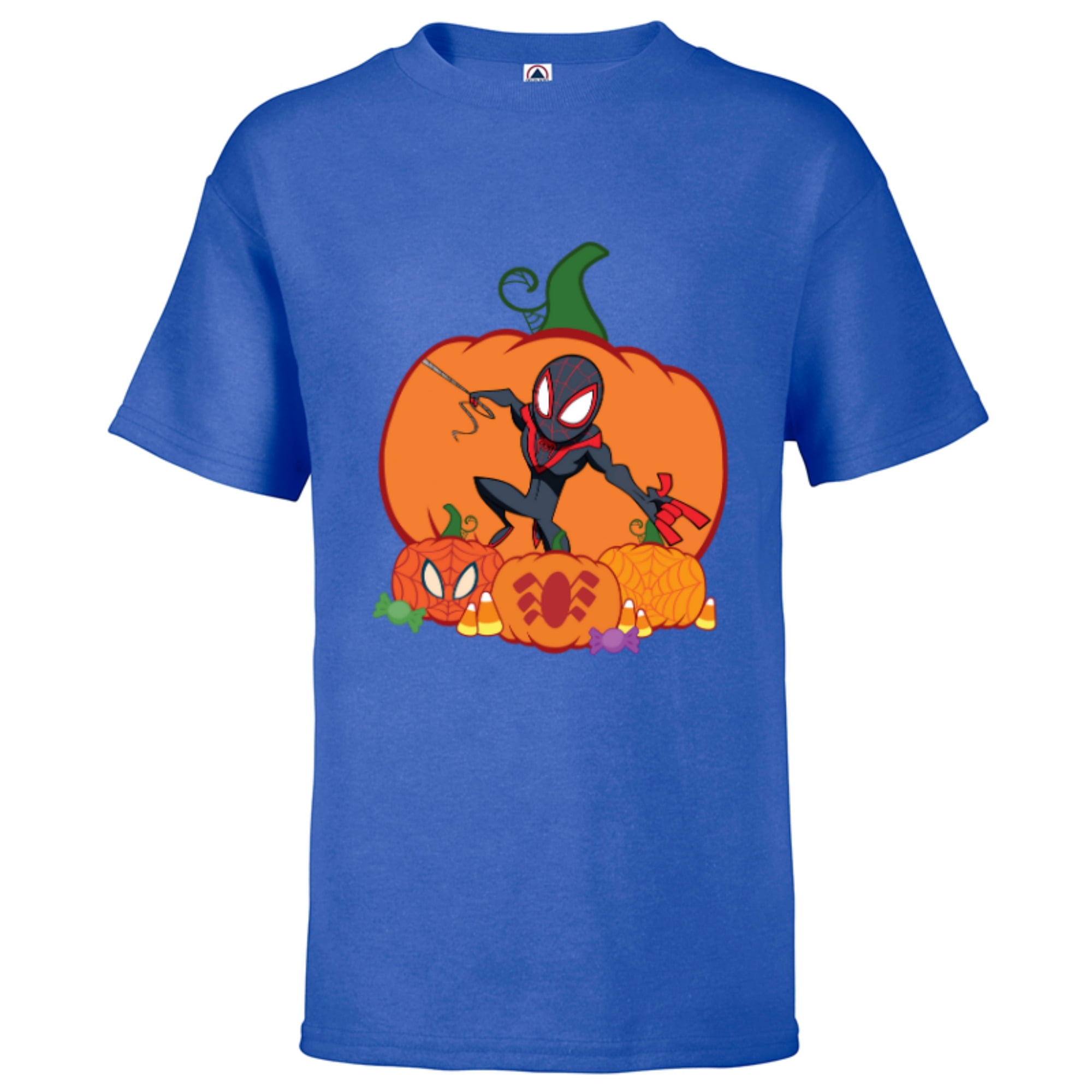 Marvel Spider-Man Miles Morales Halloween with Pumpkins - Short Sleeve ...