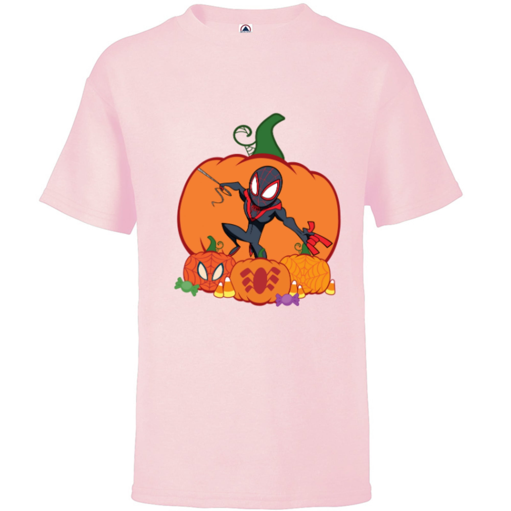 Marvel Spider-Man Miles Morales Halloween with Pumpkins - Short Sleeve ...