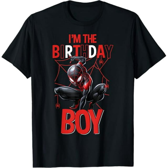 Marvel Spider-Man Miles Morales I'm The Birthday Boy T-Shirt - Walmart.com