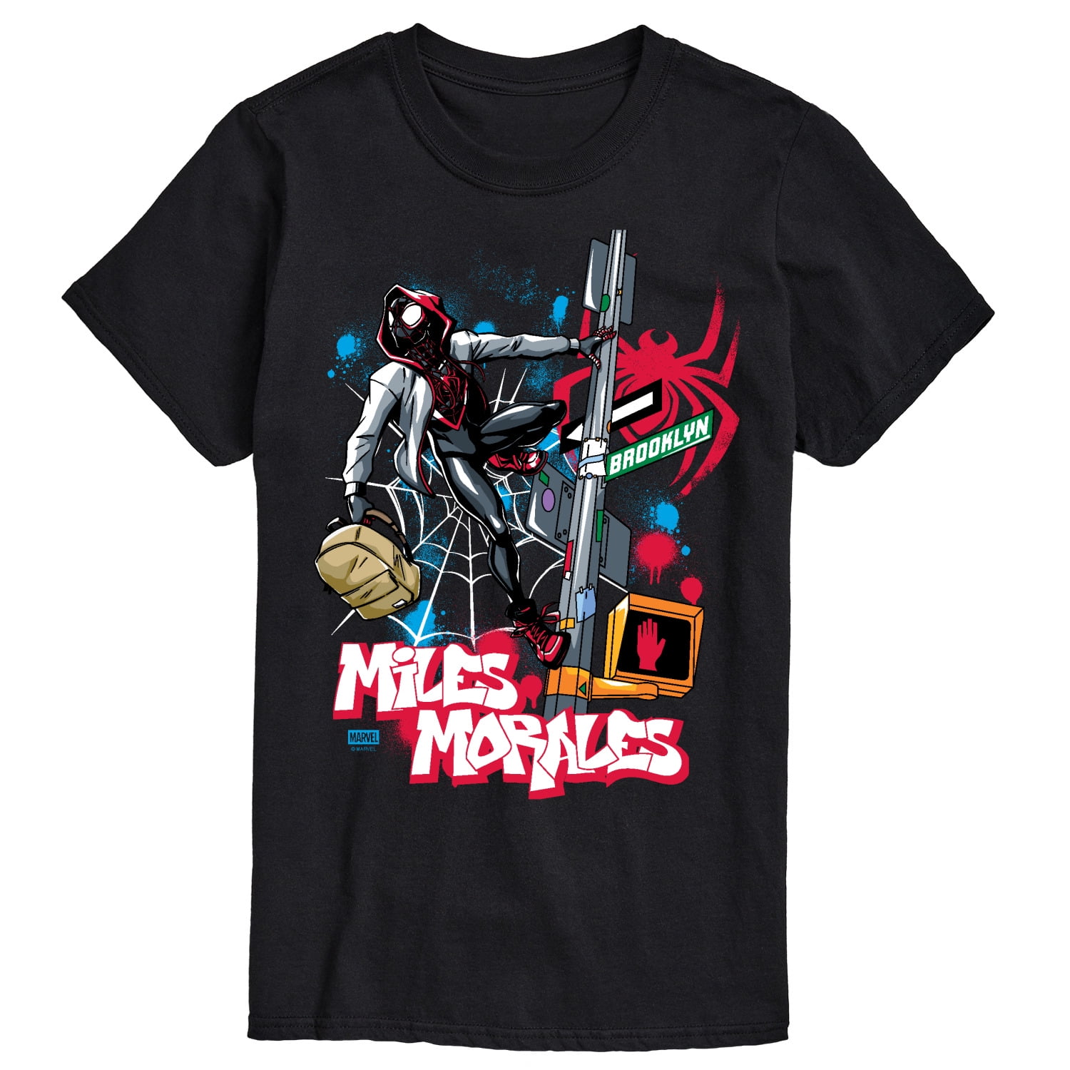 Marvel - Spider-Man Miles Morales Street - Men's Short Sleeve Graphic T ...