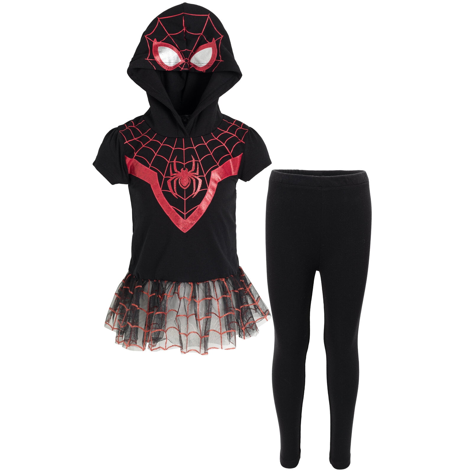 Marvel Spider-Man Miles Morales Toddler Girls Cosplay T-Shirt Dress and ...