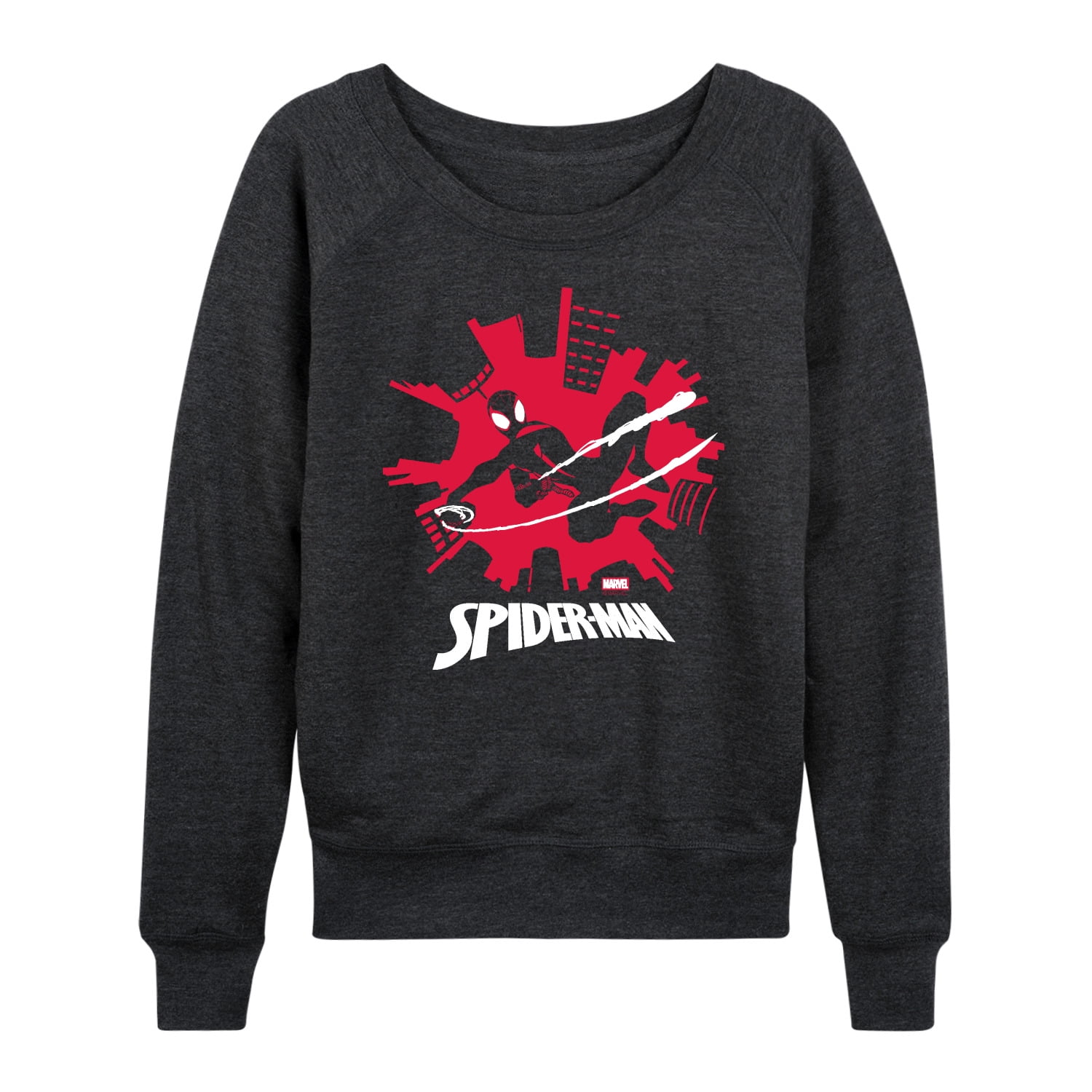 Marvel - Spider-Man Miles Skyline - Women's French Terry Long Sleeve ...