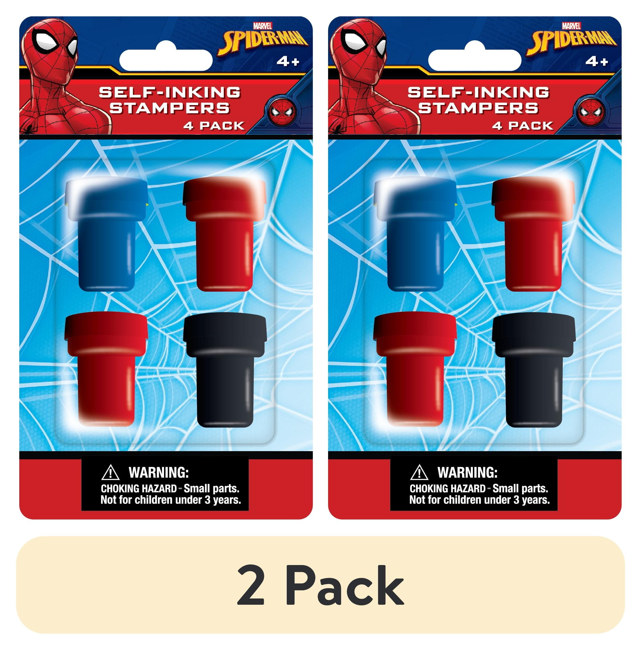 (2 pack) Marvel Spider-Man Multi-Color Self-Inking Plastic Stamper ...