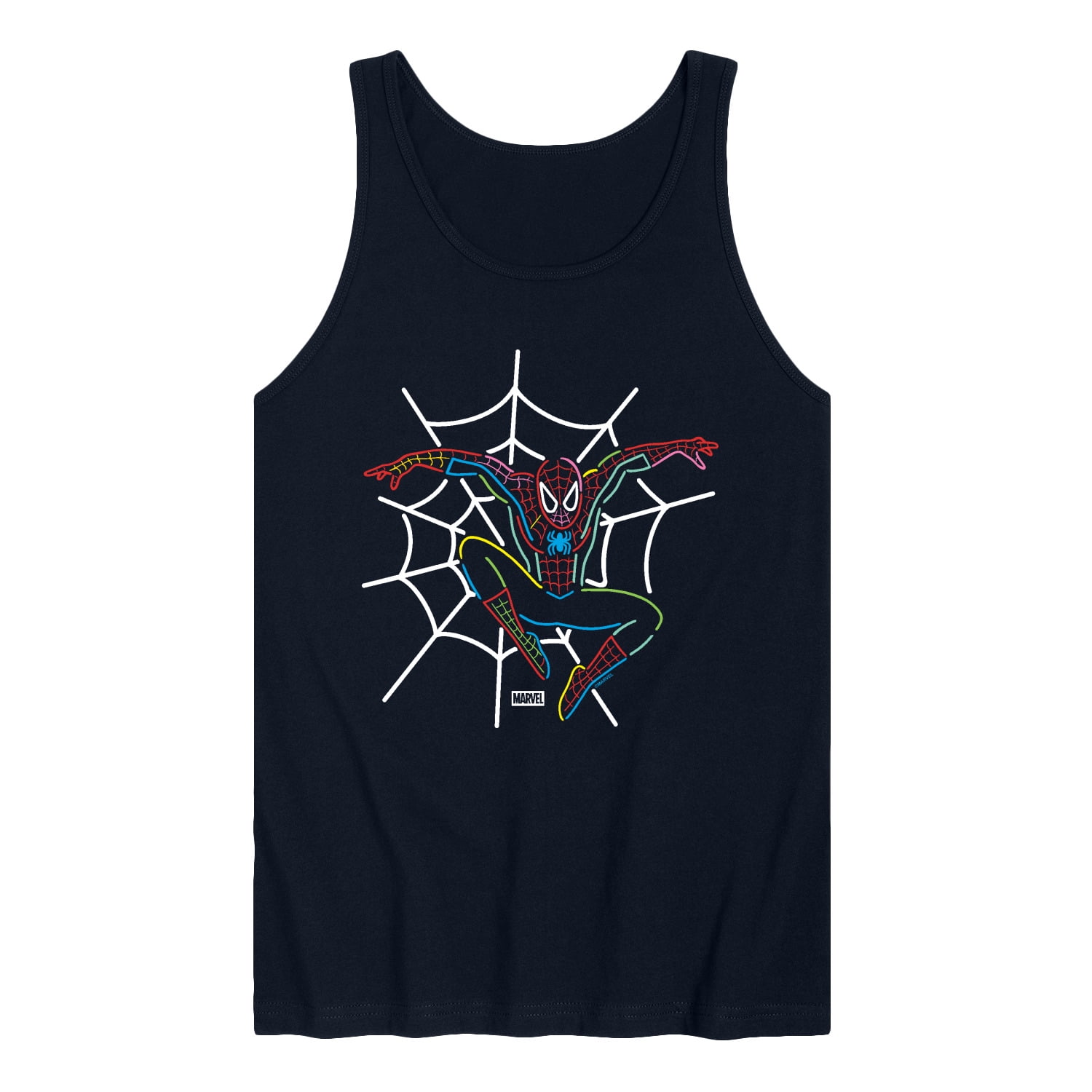 Marvel - Spider-Man Neon Web - Men's Sleeveless Graphic Tank - Walmart.com