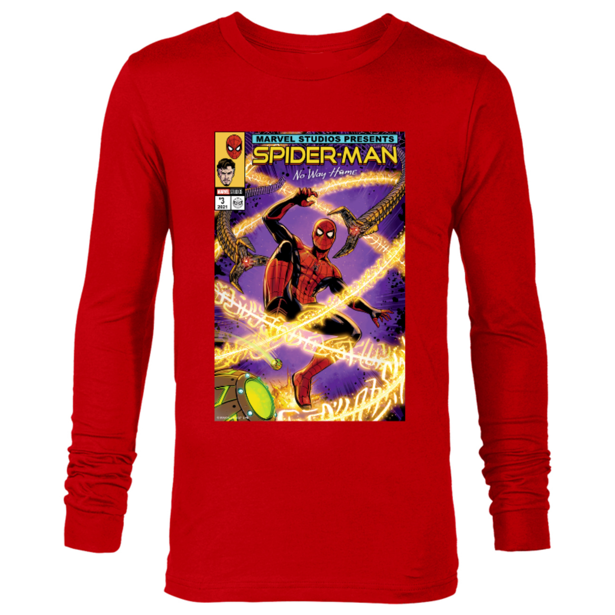 Marvel Spider-Man: No Way Home Doc Ock Comic Cover Homage - Long Sleeve ...