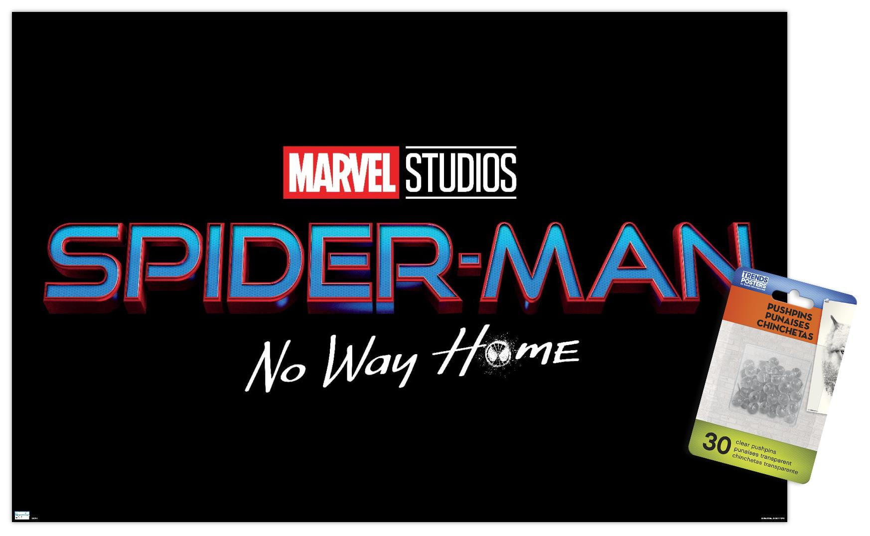 Marvel Spider-Man: No Way Home - Logo Wall Poster with Pushpins, 14.725 ...