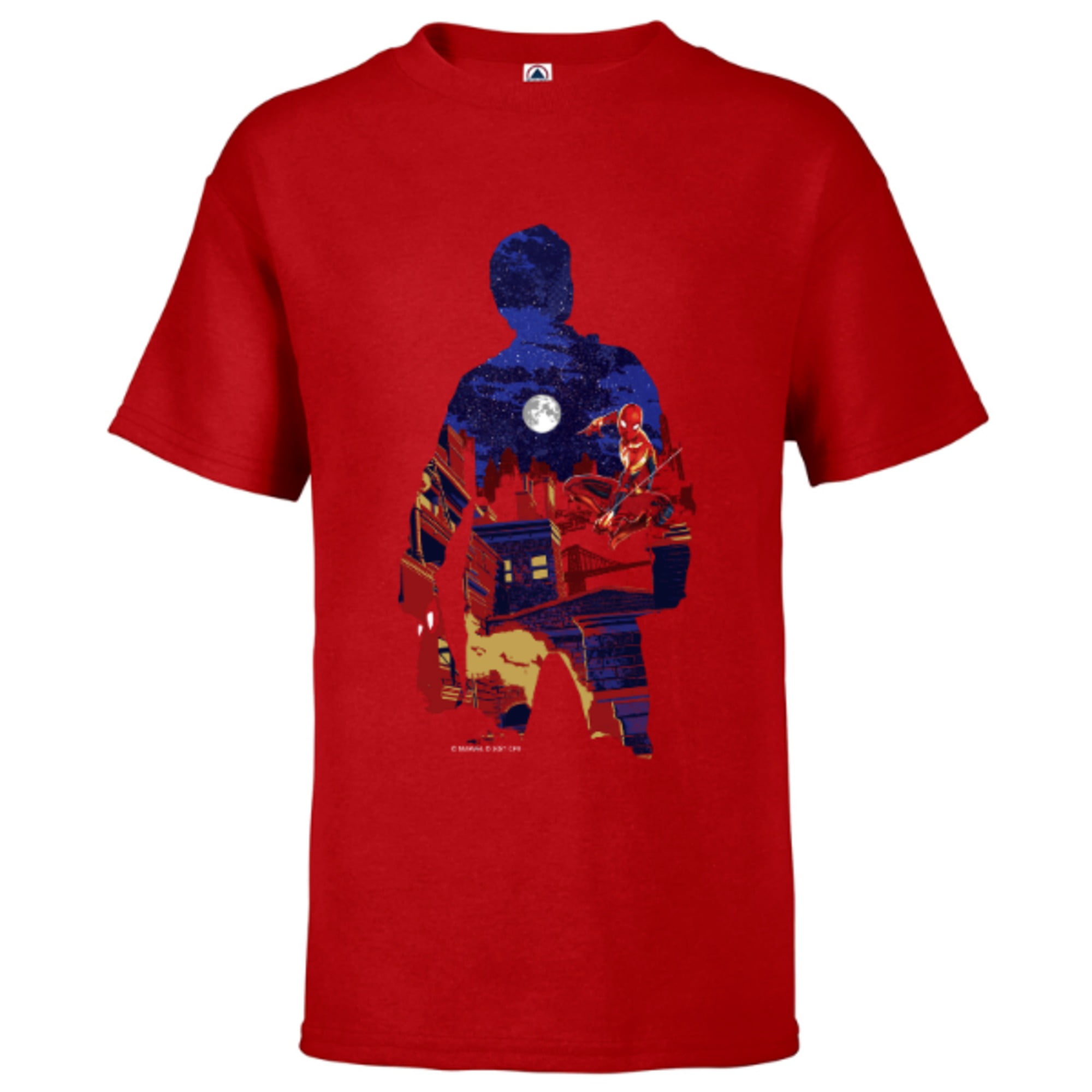 Marvel Spider-Man: No Way Home Peter Parker Silhouette - Short Sleeve T ...