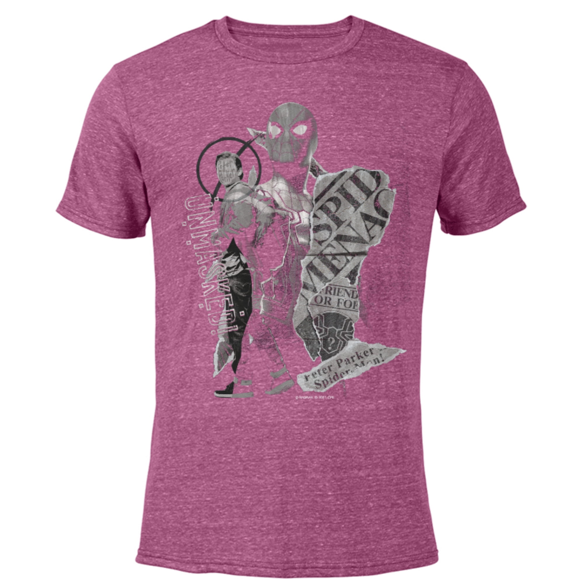 Marvel Spider-Man: No Way Home Peter Parker Unmasked - Short Sleeve ...