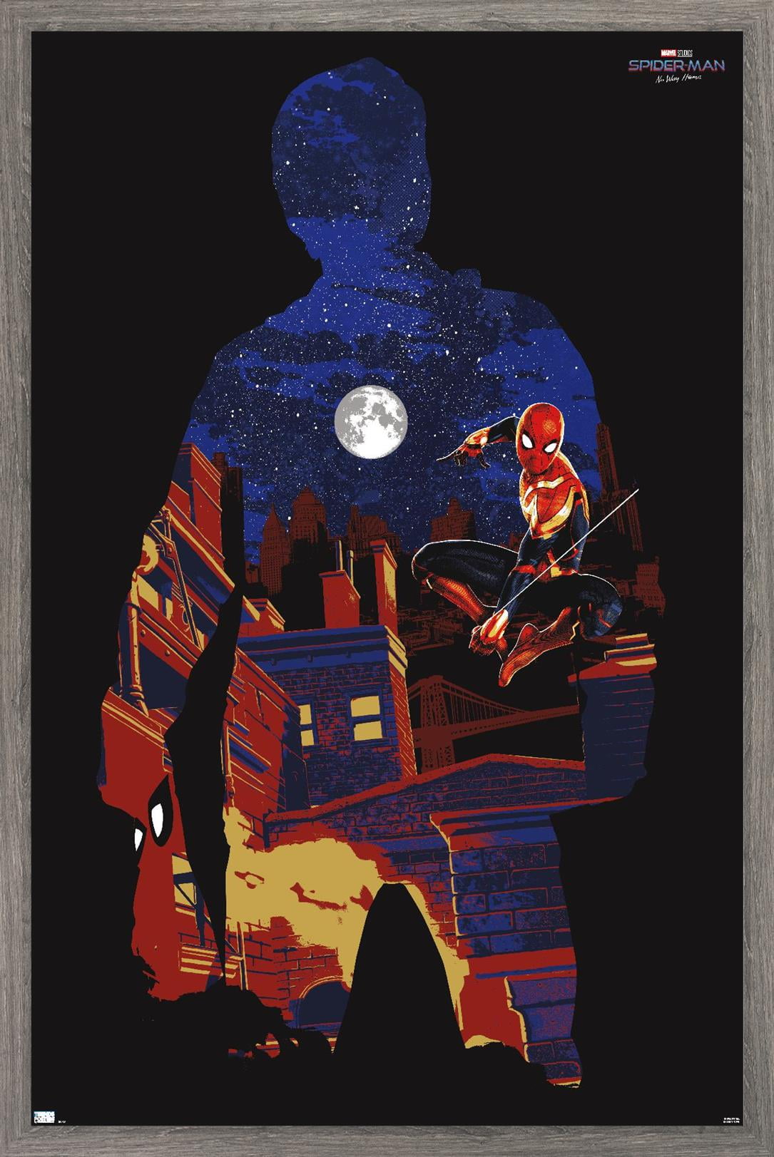 Marvel Spider-Man: No Way Home - Silhouette 16.5" x 24.25" Framed ...