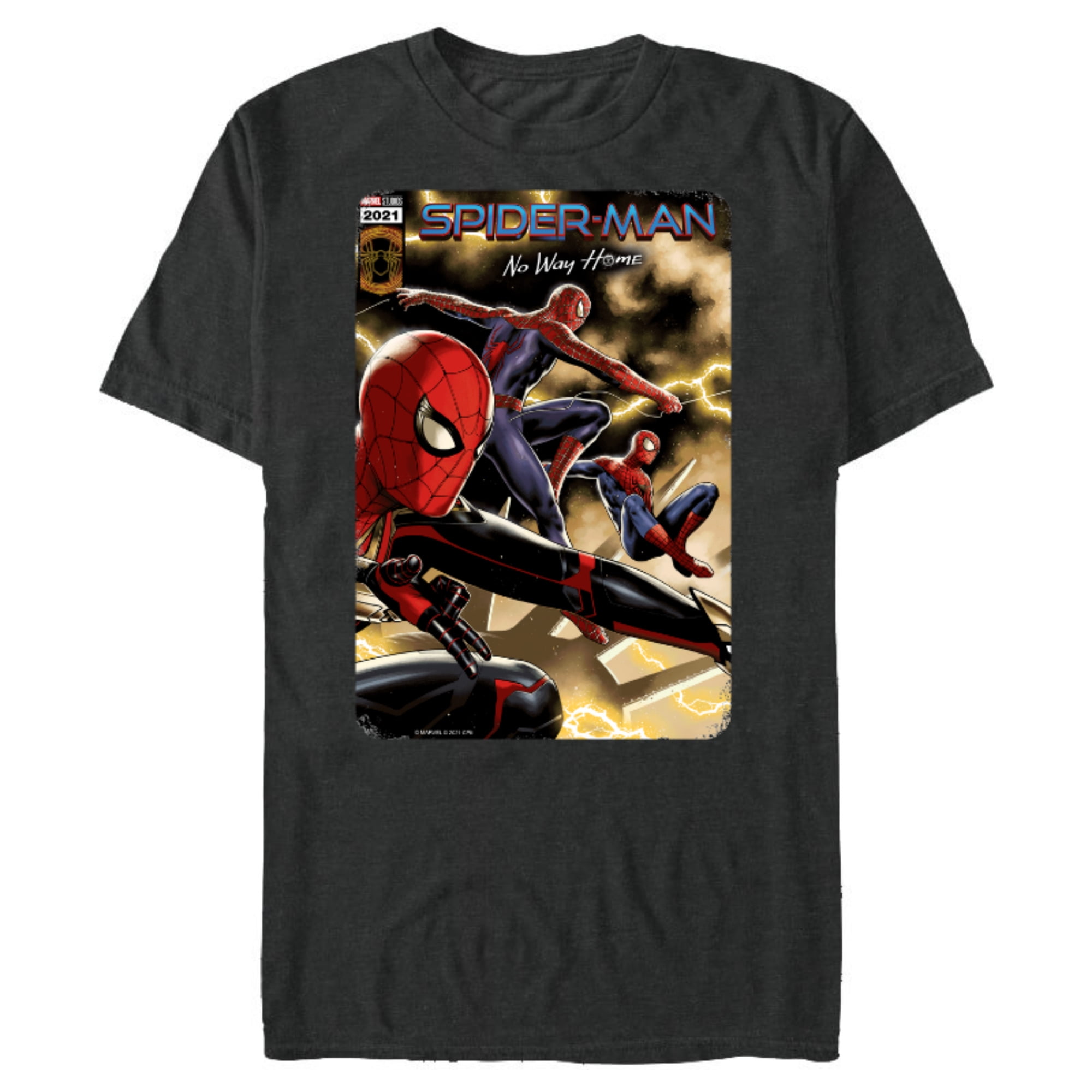 Marvel Spider-Man: No Way Home Spider-Men Comic Cover - Short Sleeve ...