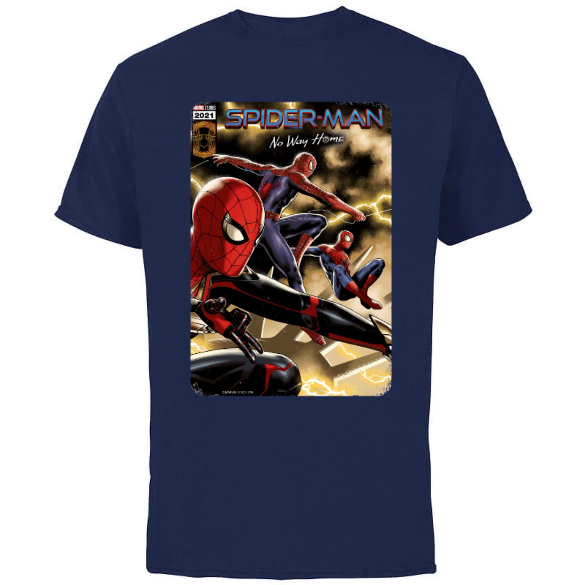 Marvel Spider-Man: No Way Home Spider-Men Comic Cover - Short Sleeve ...