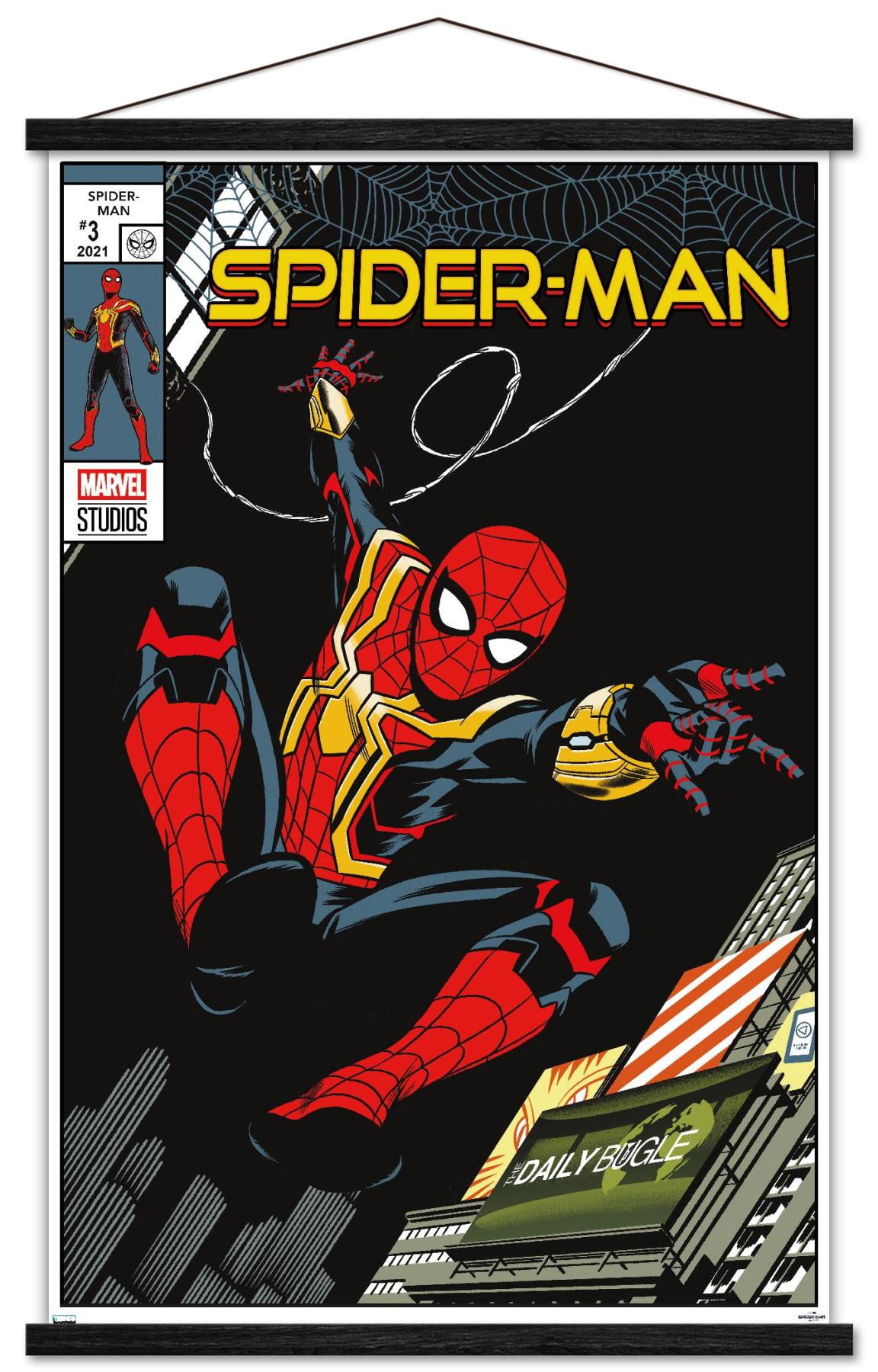Marvel Spider-Man: No Way Home - Swinging Comic 24" x 40" Framed Poster ...