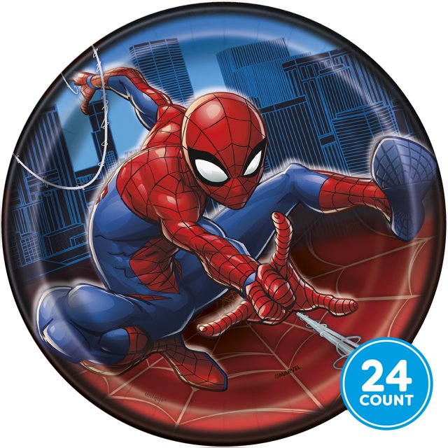 Marvel Spider-Man Paper Dessert Plates, 7in, 24ct - Walmart.com