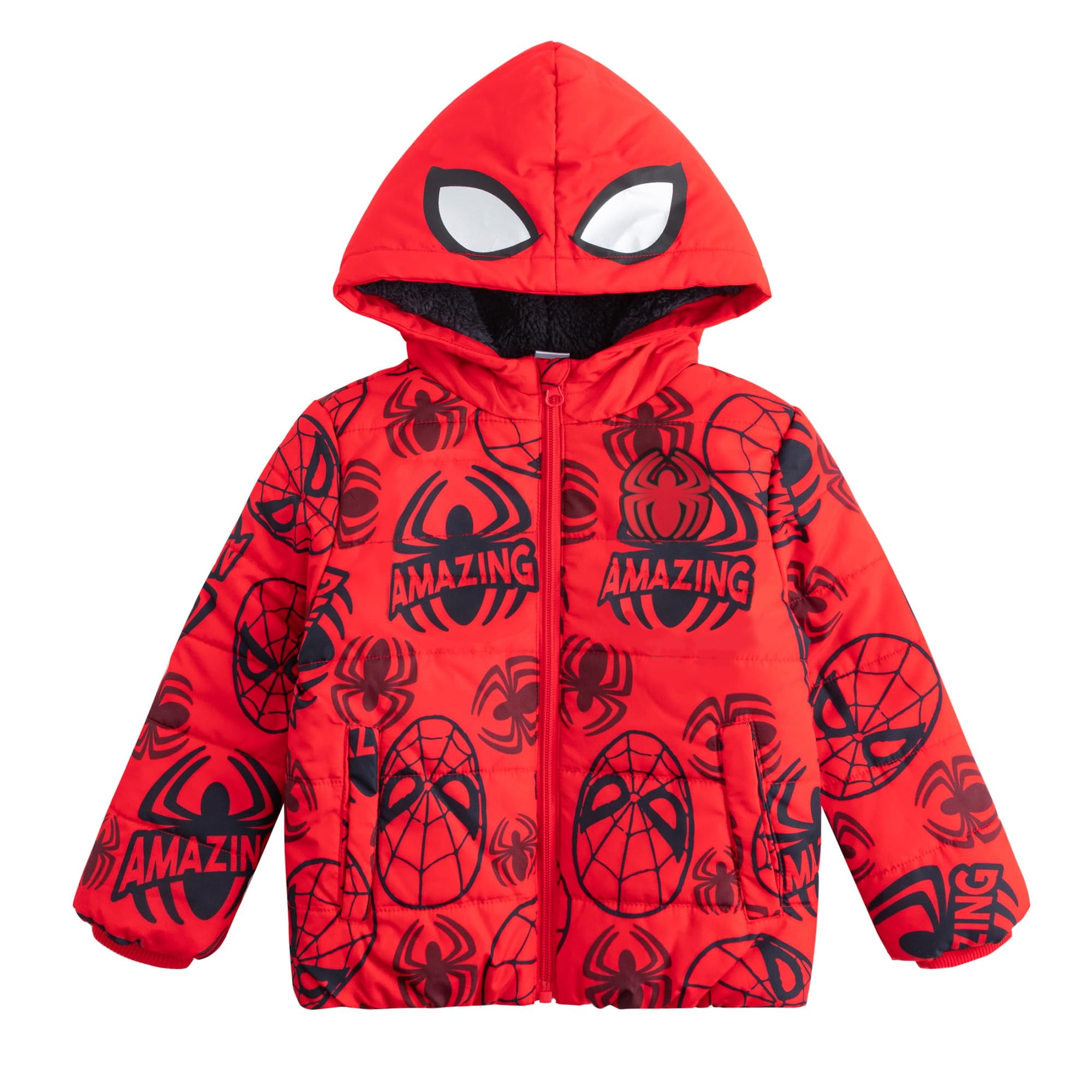 Marvel Spider-Man Puffer Coat Jacket (Boys), Sizes 2T-7 - Walmart.com