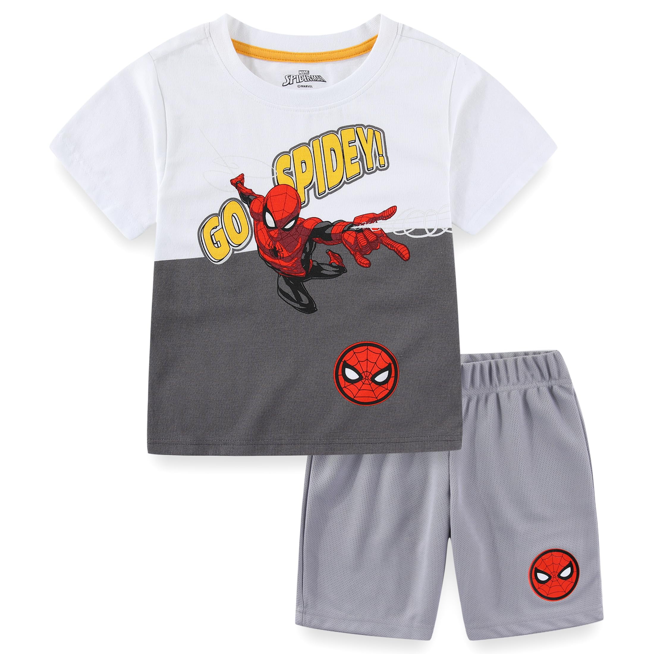 Marvel Spider-Man Short Sleeve T-Shirt and Shorts Set (Boys), 2 Piece ...