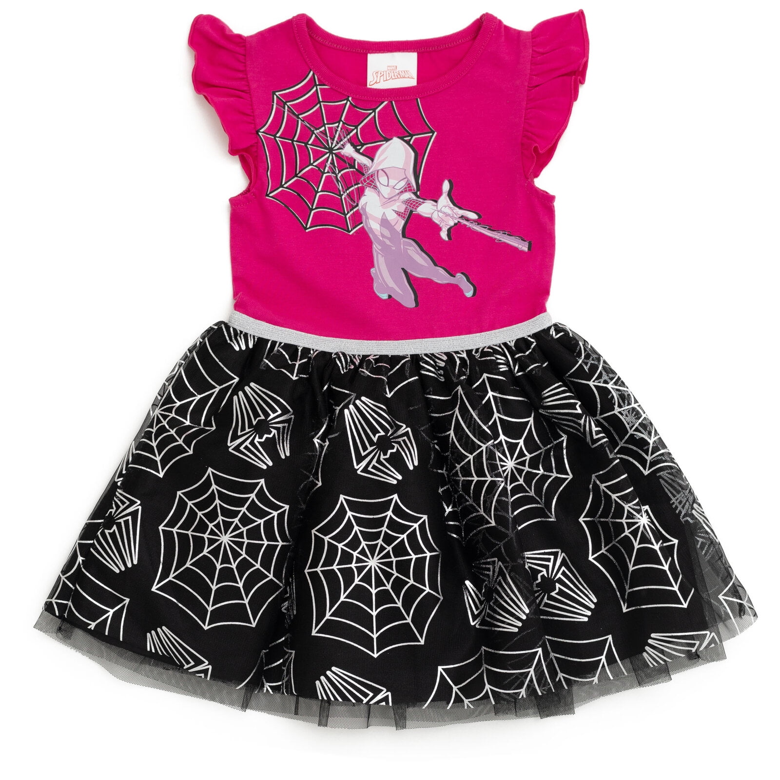Marvel Spider-Man Spider-Gwen Ghost Spider Toddler Girls Tulle Dress ...