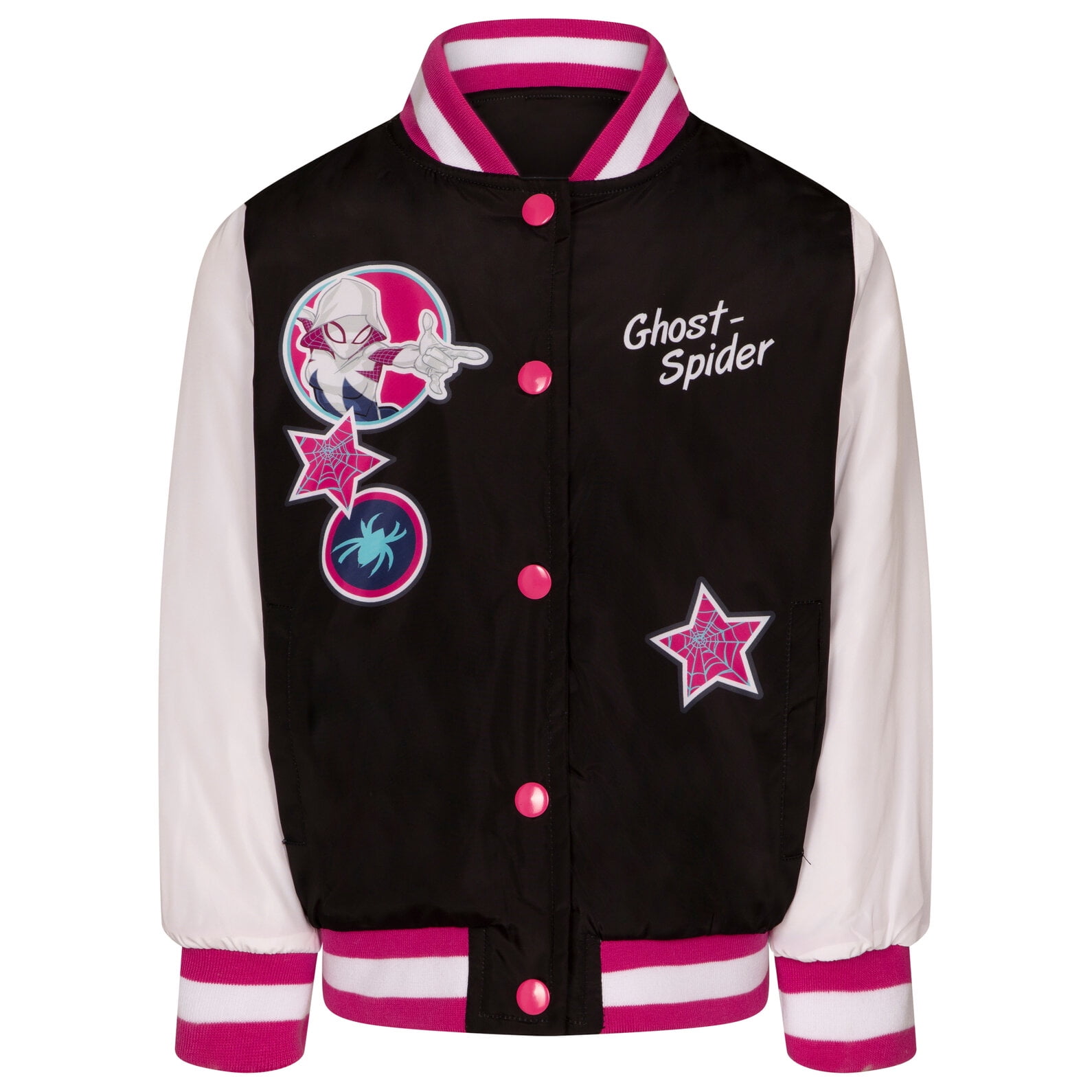 Marvel Spider-Man Spider-Gwen Ghost Spider Varsity Bomber Jacket ...