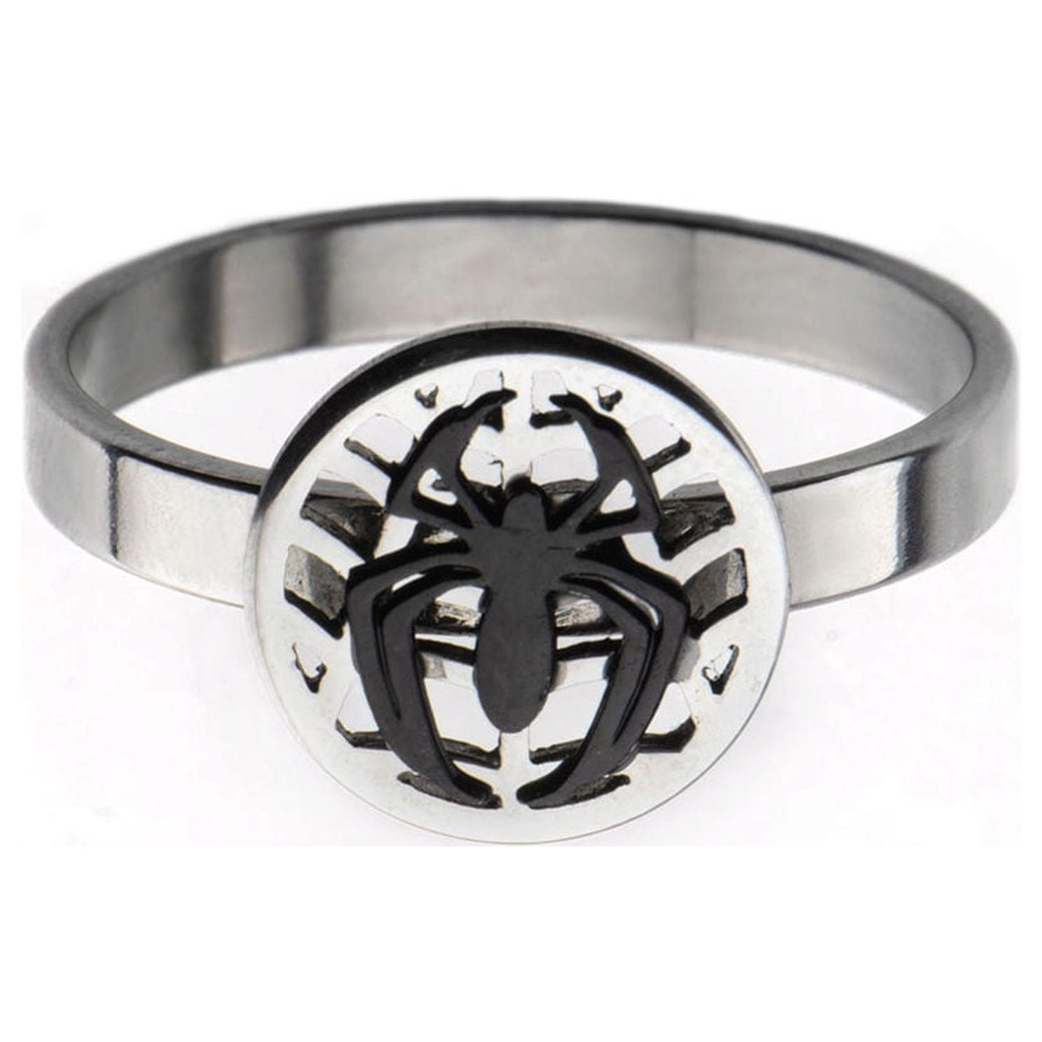 Marvel Spider-Man Spider On Web Stainless Steel Ring | 8 - Walmart.com