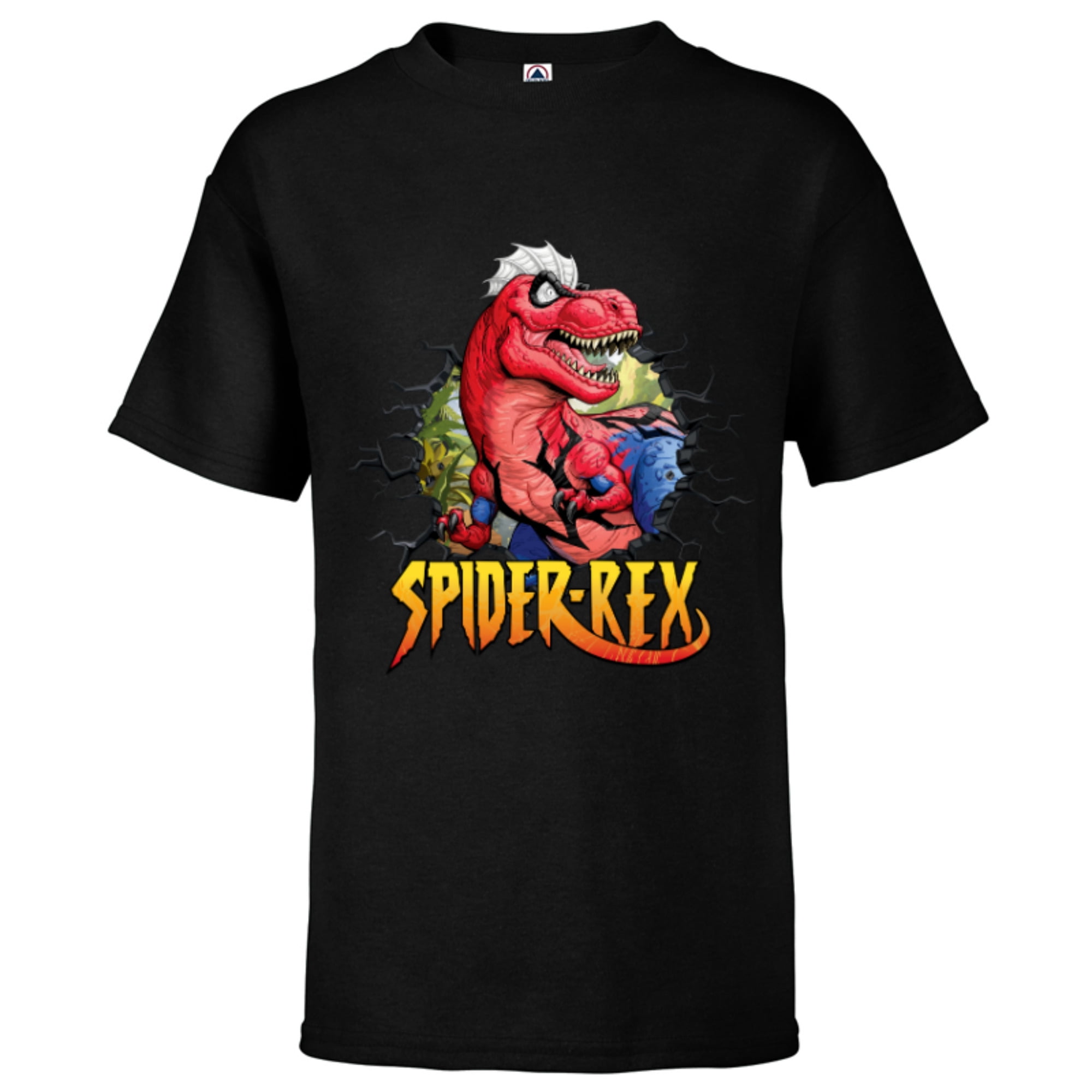 Marvel Spider-Man Spider-Rex Breaking Through - Short Sleeve T-Shirt ...