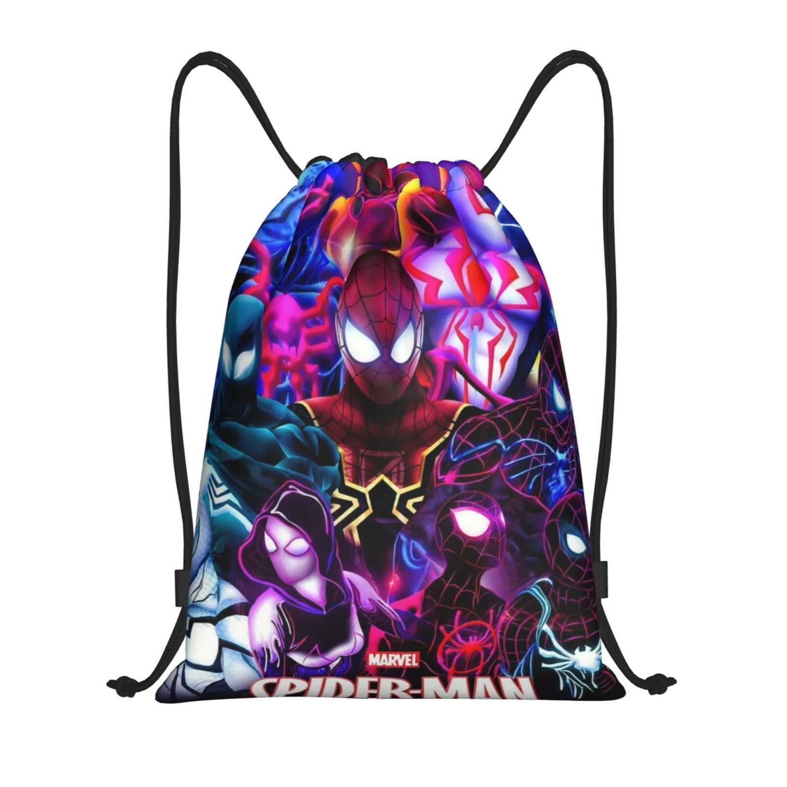 Marvel-Spider-Man Spiderverse Drawstring Backpack Drawstring Gym Bags ...