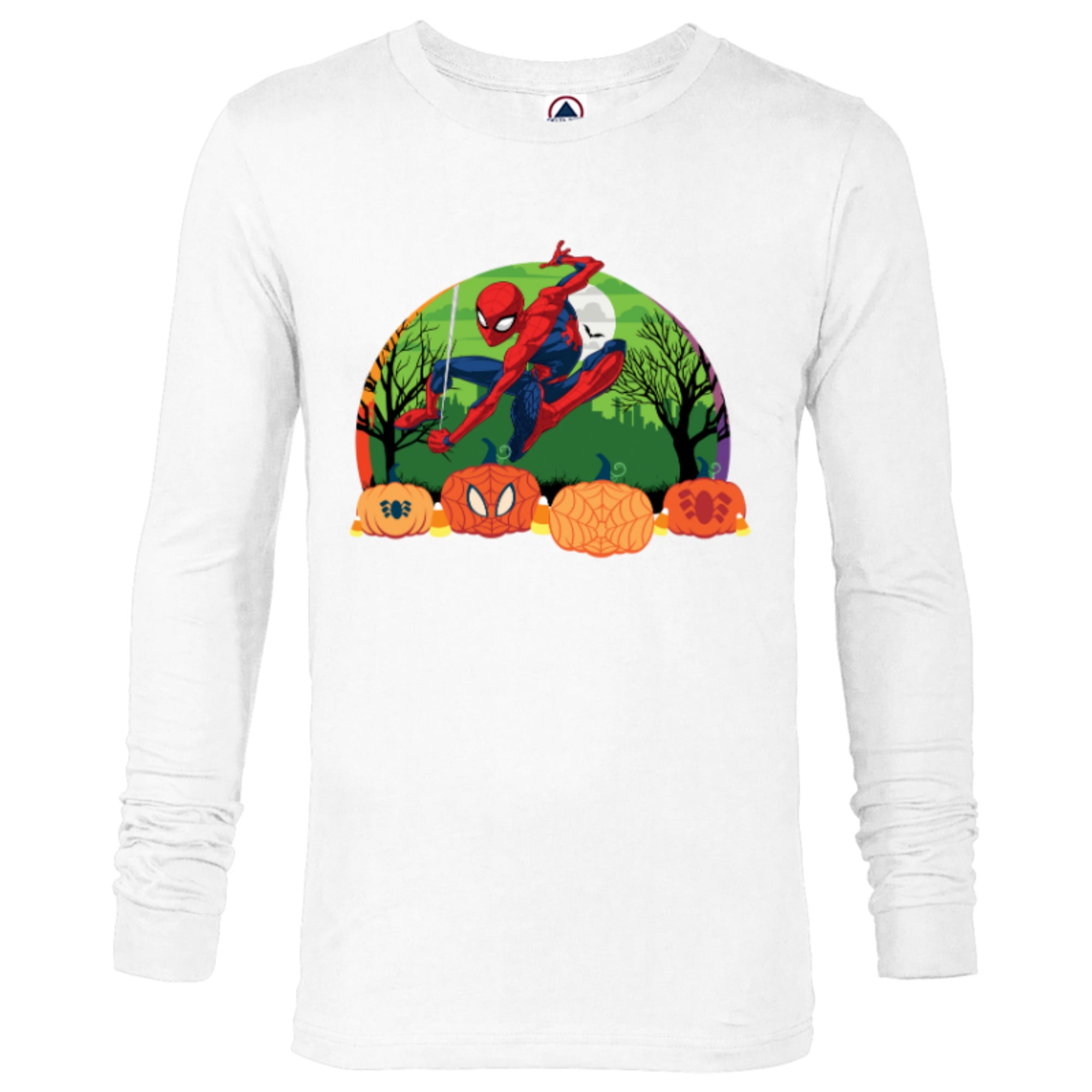 Marvel Spider-Man Spooky Halloween Night with Pumpkins - Long Sleeve T ...