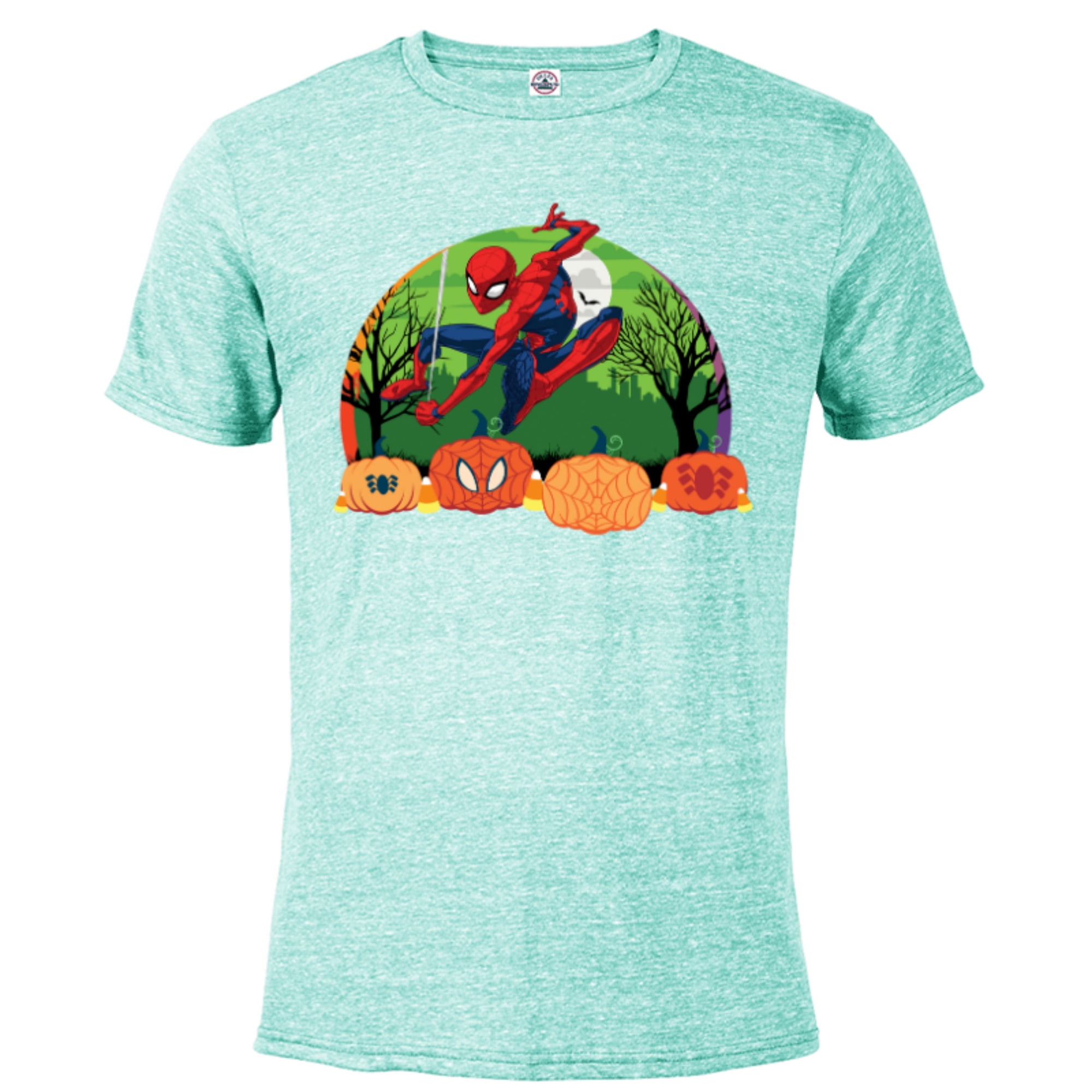 Marvel Spider-Man Spooky Halloween Night with Pumpkins - Short Sleeve ...