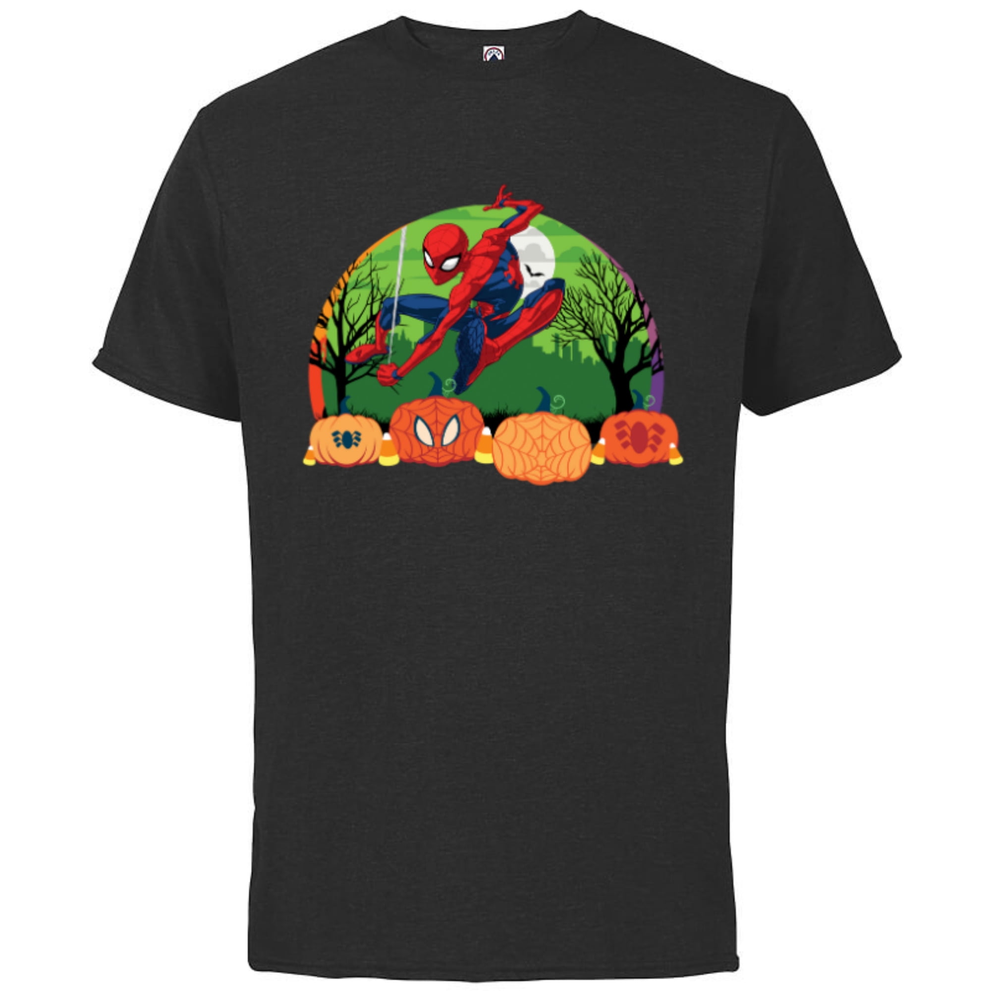 Marvel Spider-Man Spooky Halloween Night with Pumpkins - Short Sleeve ...
