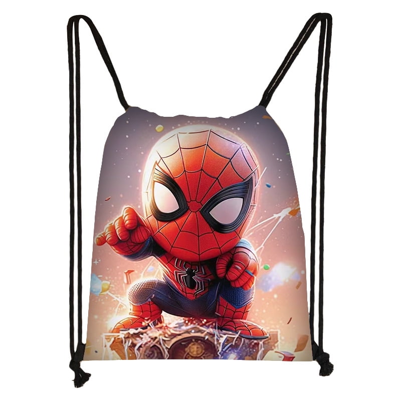 Marvel Spider-Man Student Bundle Mouth Bag Cartoon Children's Storage ...